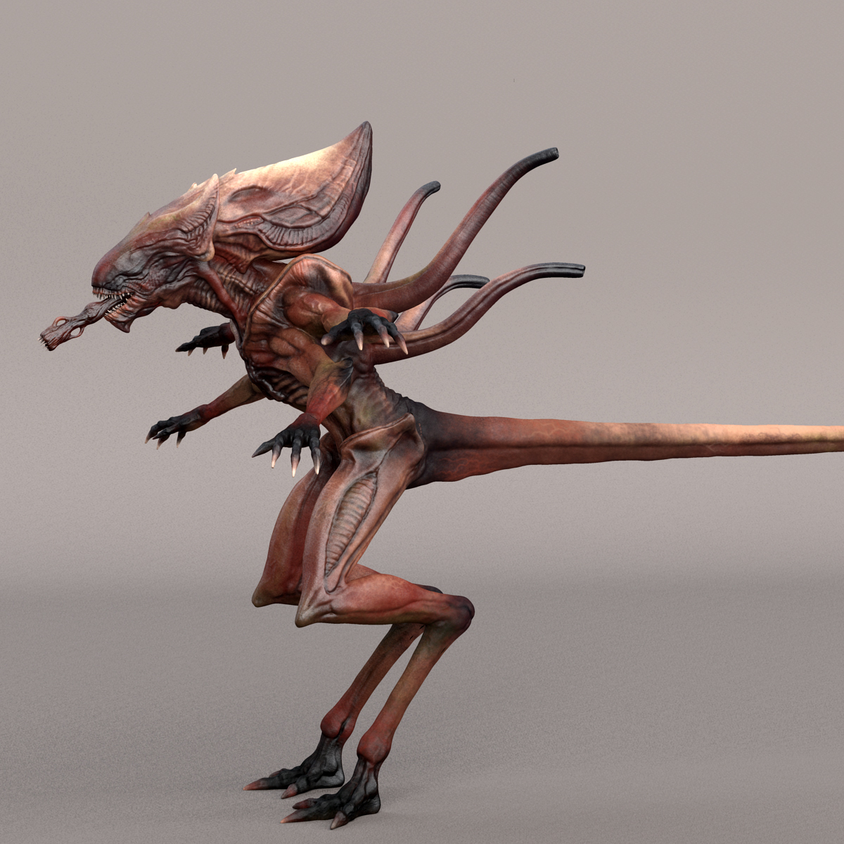 3d model alien modeled
