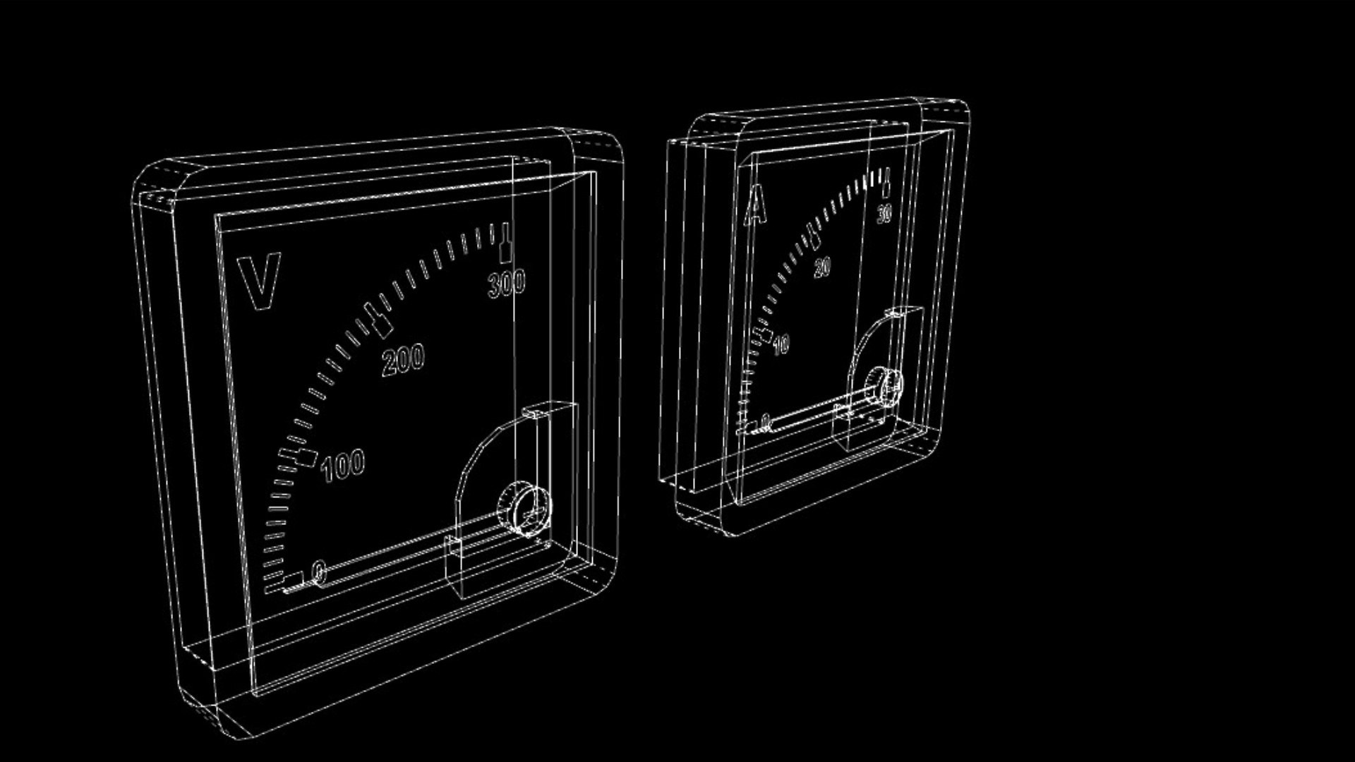 3D Analog Panel Voltmeter - Ampere Meter - TurboSquid 2133550