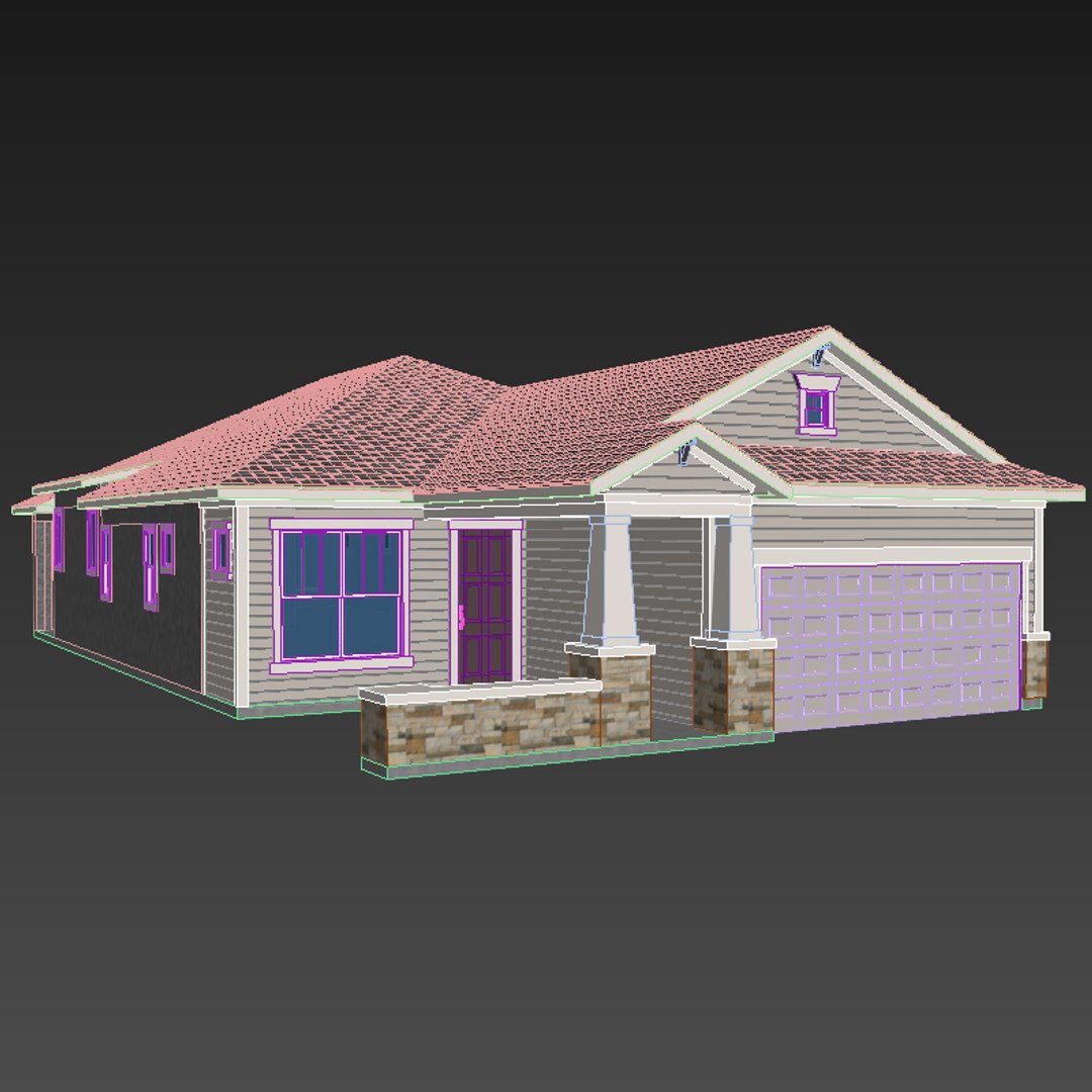 3d Home Roof Model