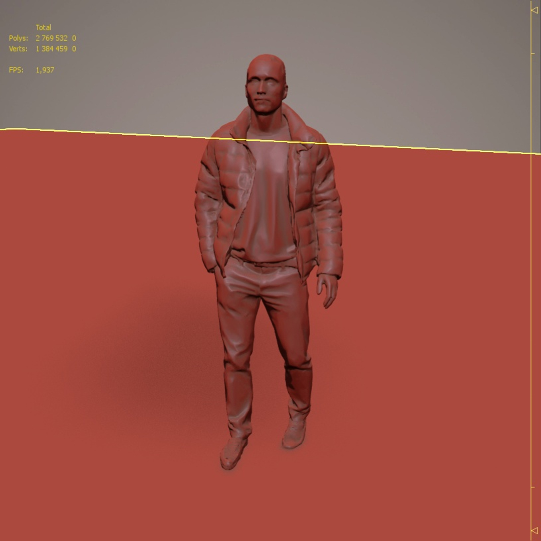 human architectural rig 3d model