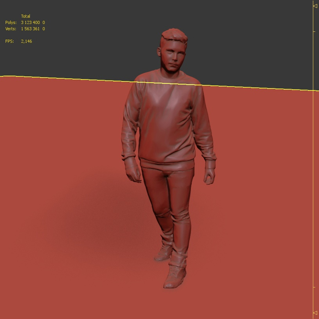 human architectural rig 3d model
