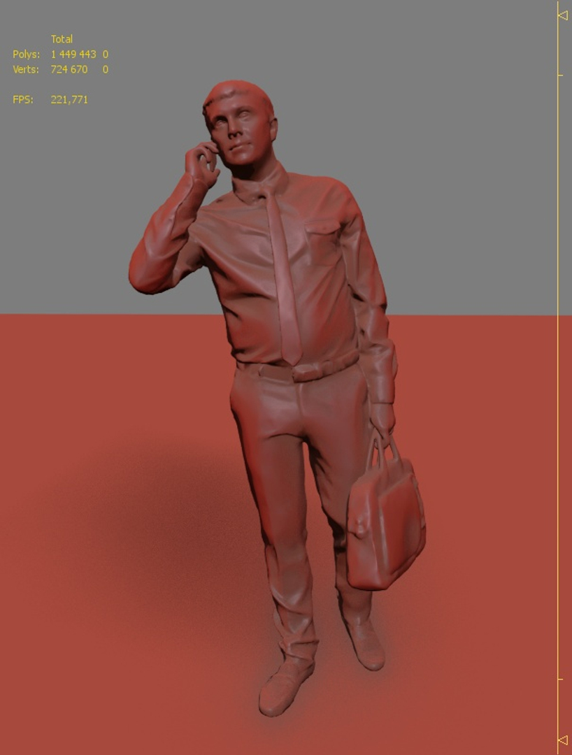 human architectural rig 3d model