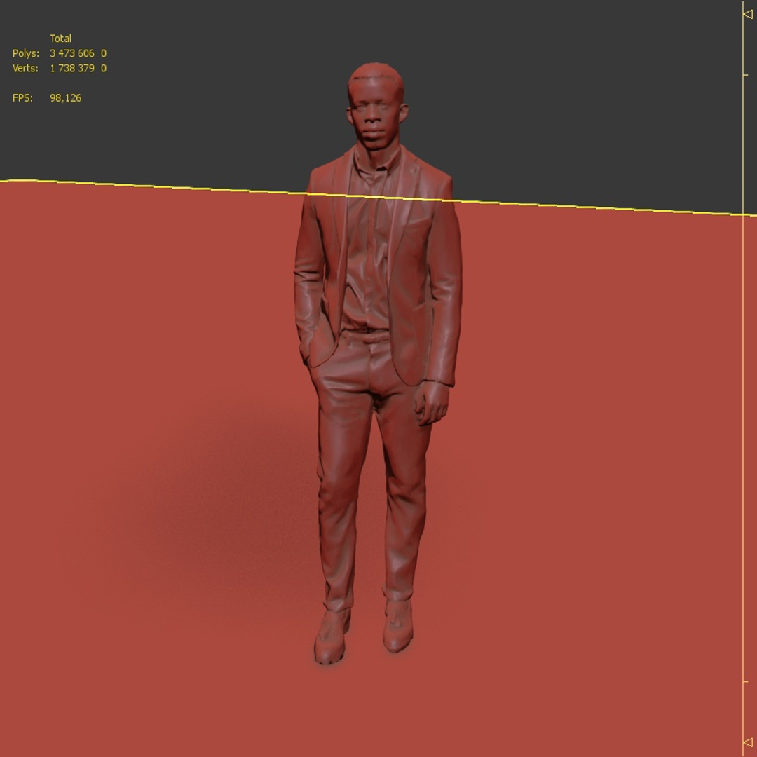 human architectural rig 3d model
