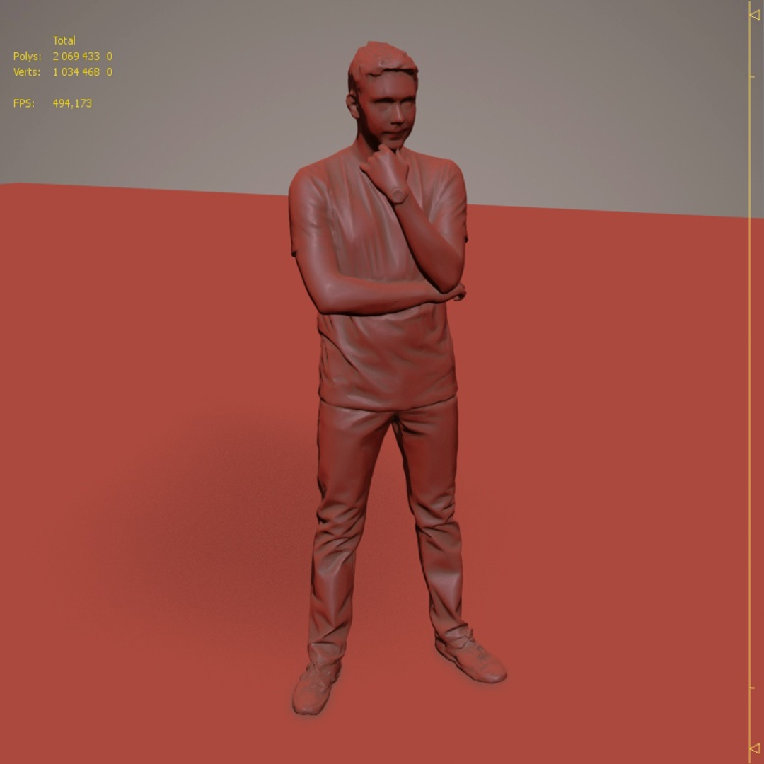 human architectural rig 3d model