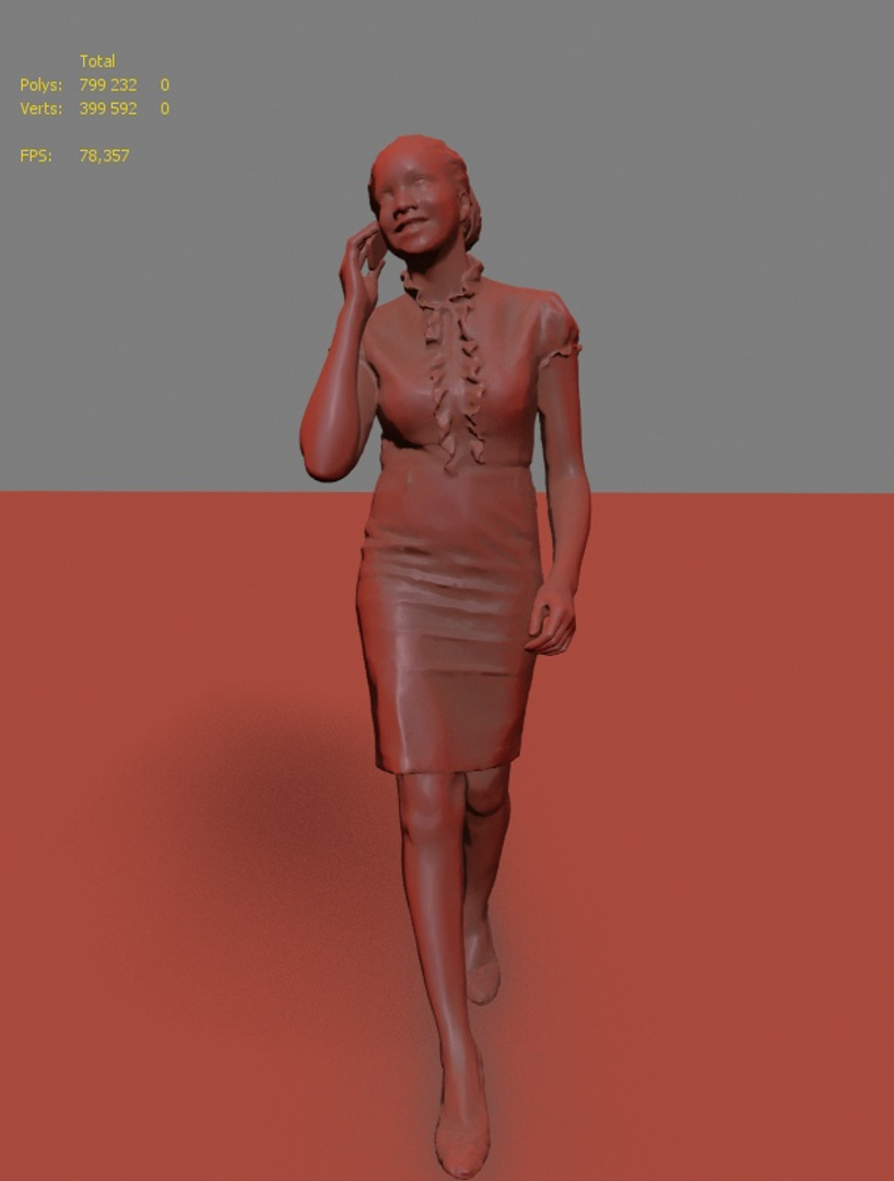 human architectural rig 3d model