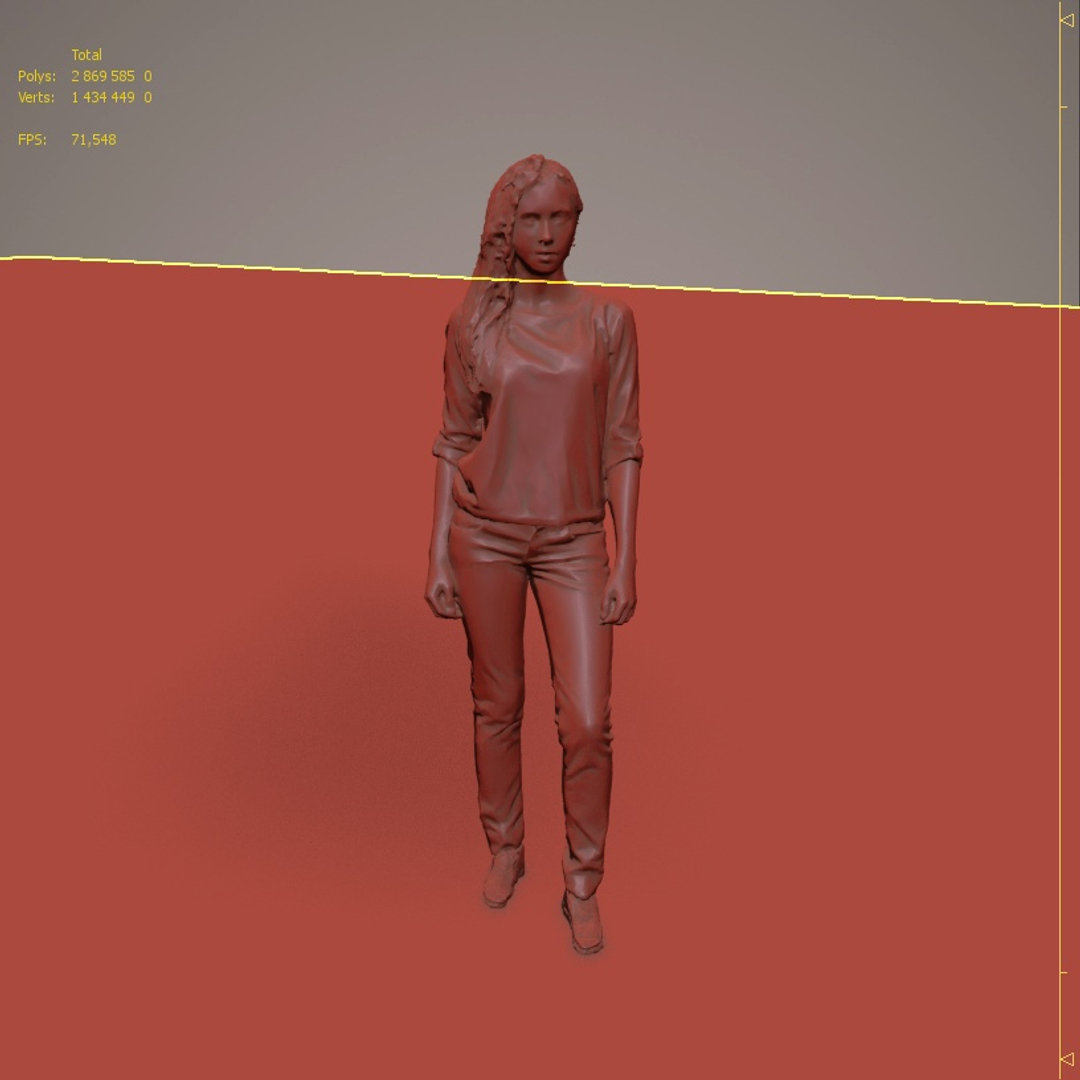 human architectural rig 3d model