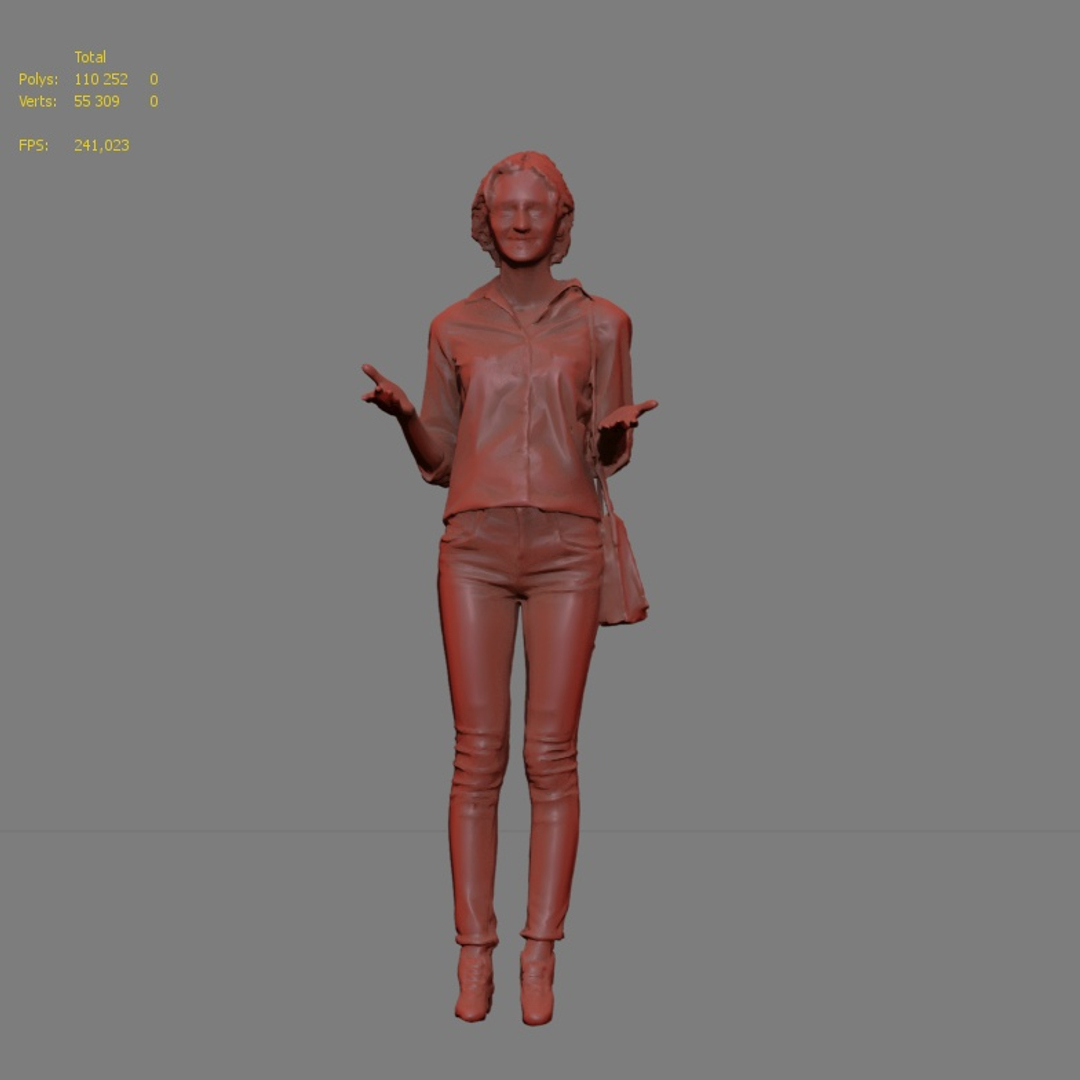 human architectural rig 3d model