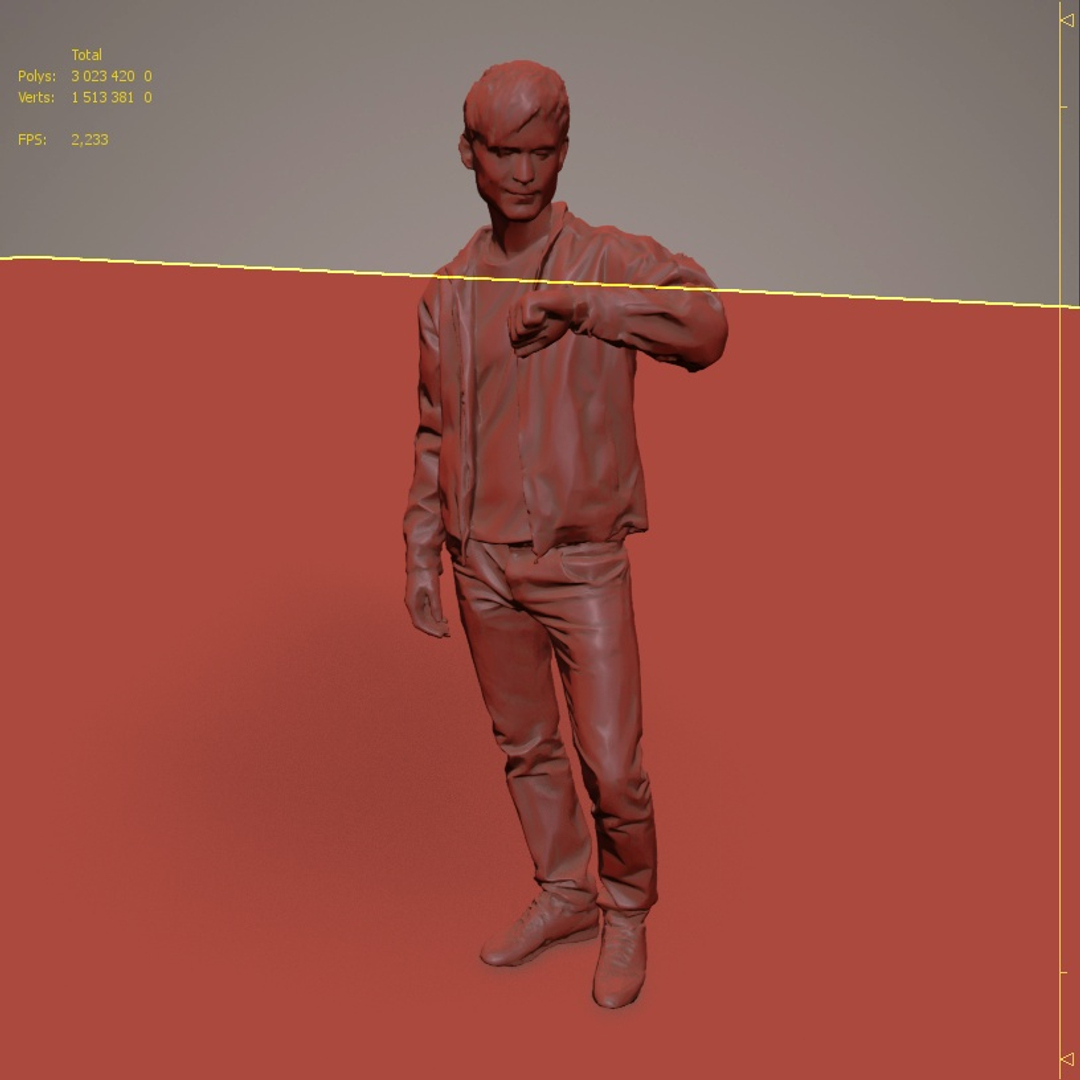 human architectural rig 3d model