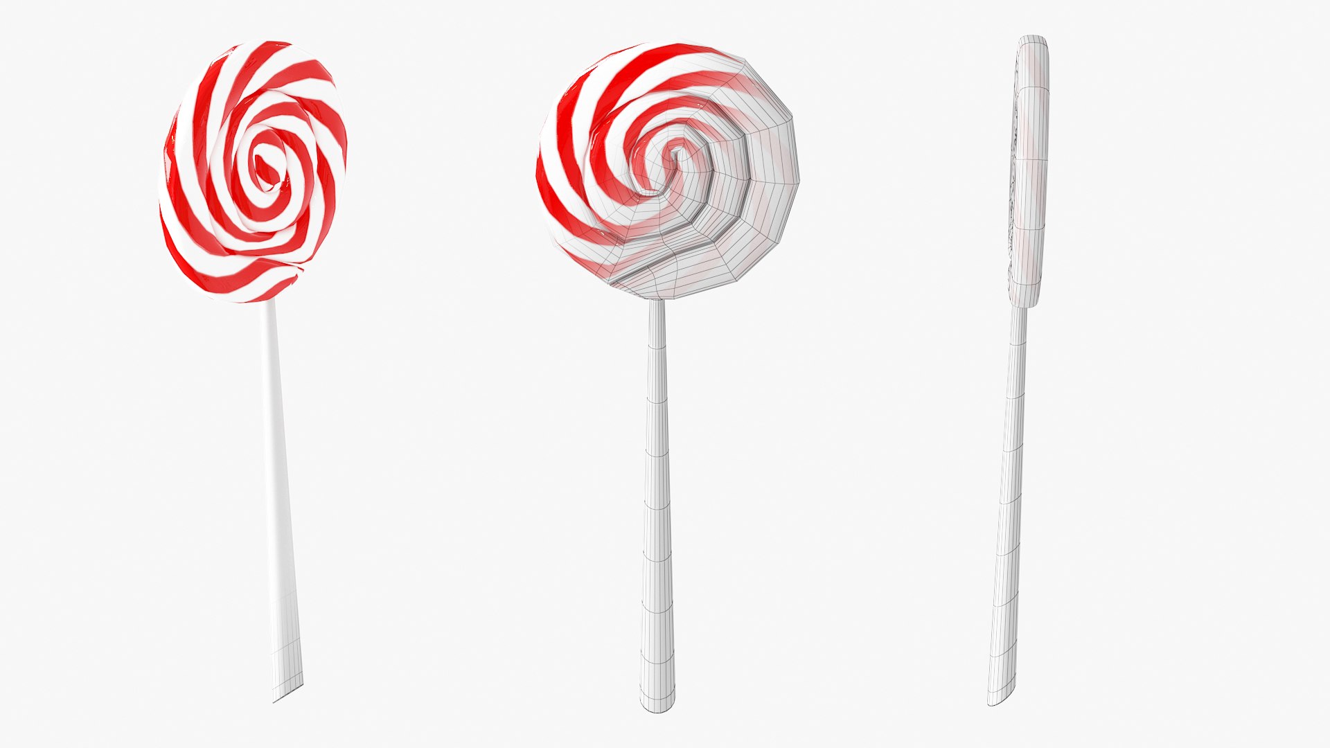 Swirl Lollipop Candy Model - TurboSquid 1995284