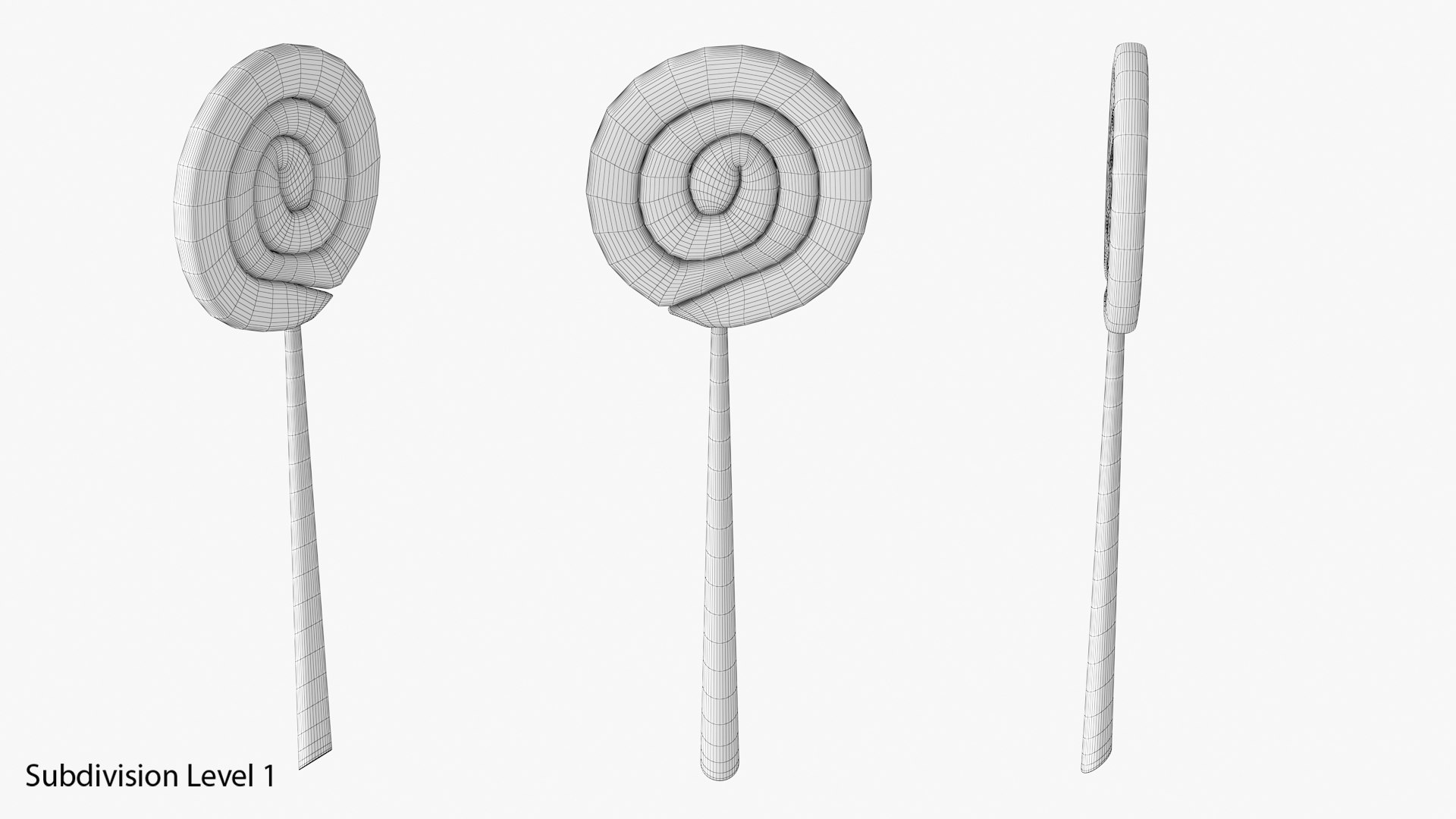 Swirl Lollipop Candy Model - TurboSquid 1995284