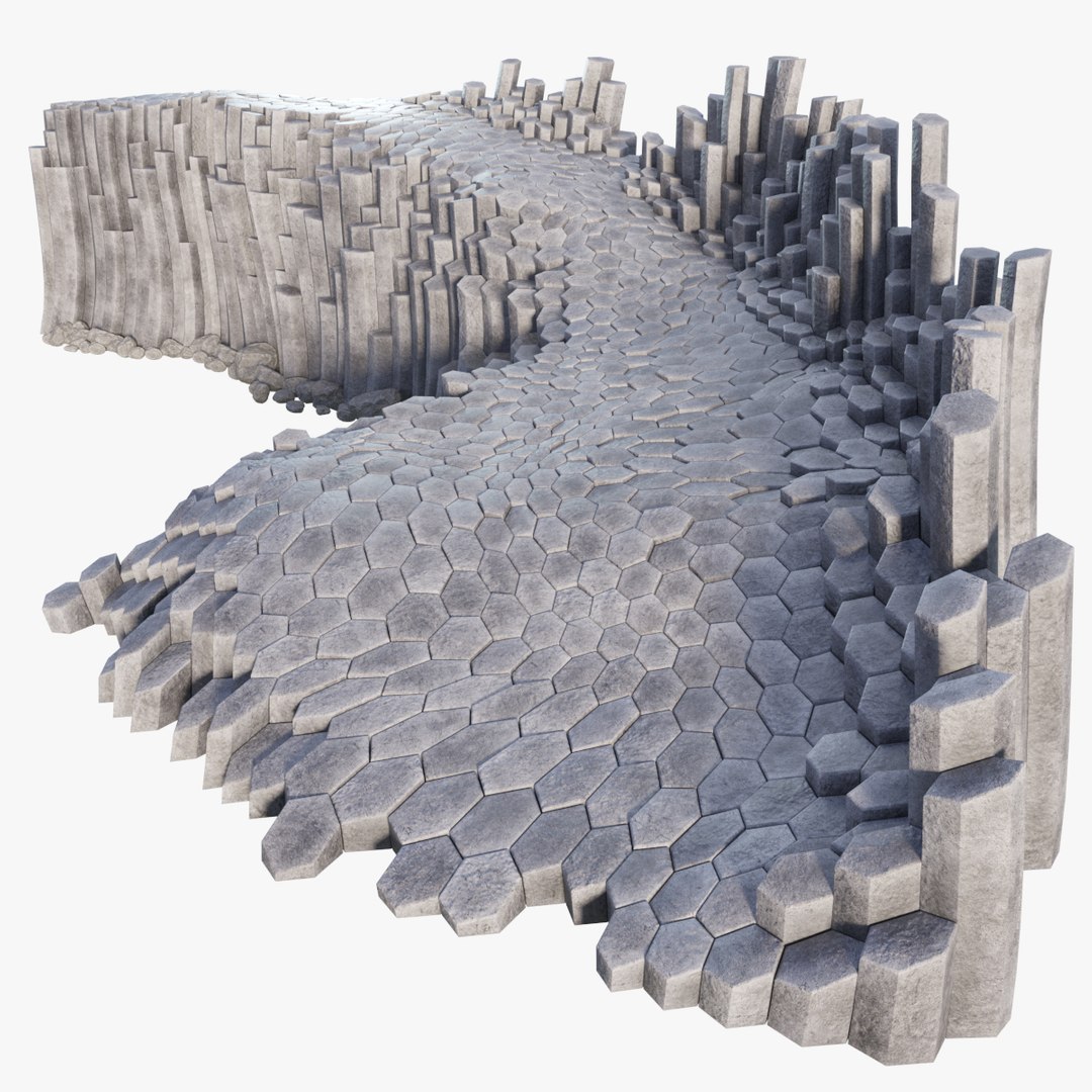 3D Cave Rock Hexagonal part 2 - TurboSquid 1923695