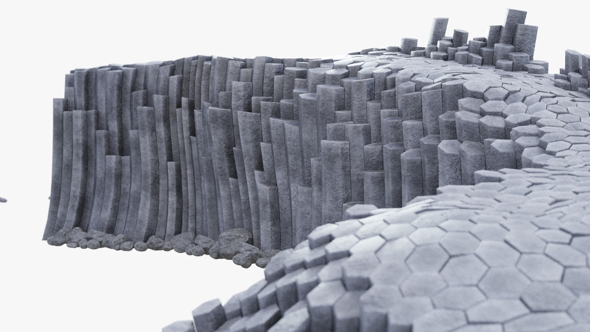 3D Cave Rock Hexagonal Part 2 - TurboSquid 1923695