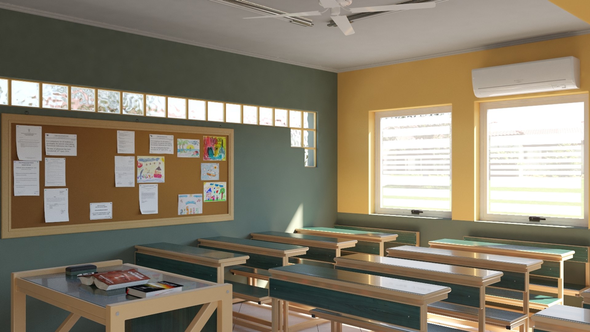 School Class Room 3D Model - TurboSquid 1245486