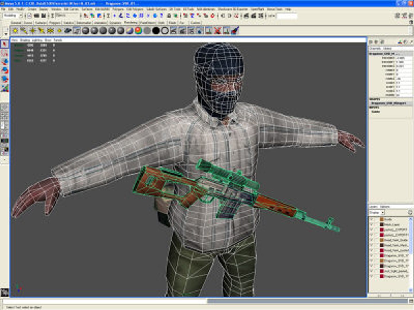 rebel rigged 3d model