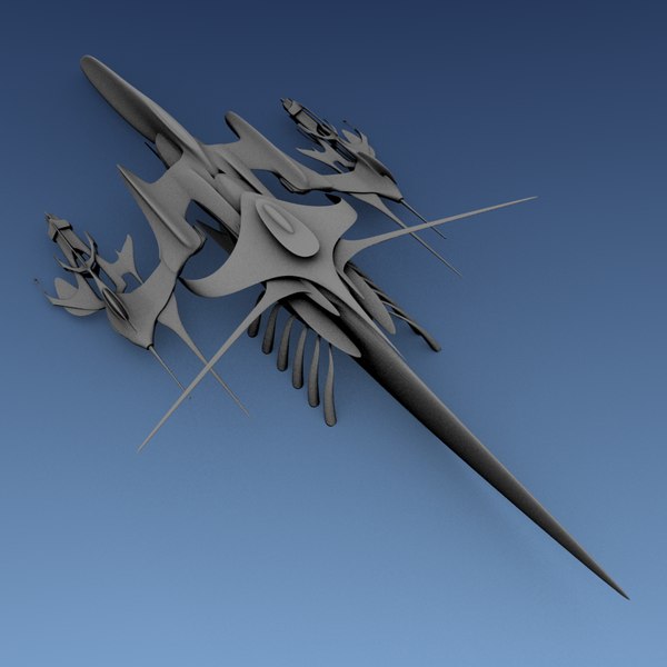 3d model alien battleship