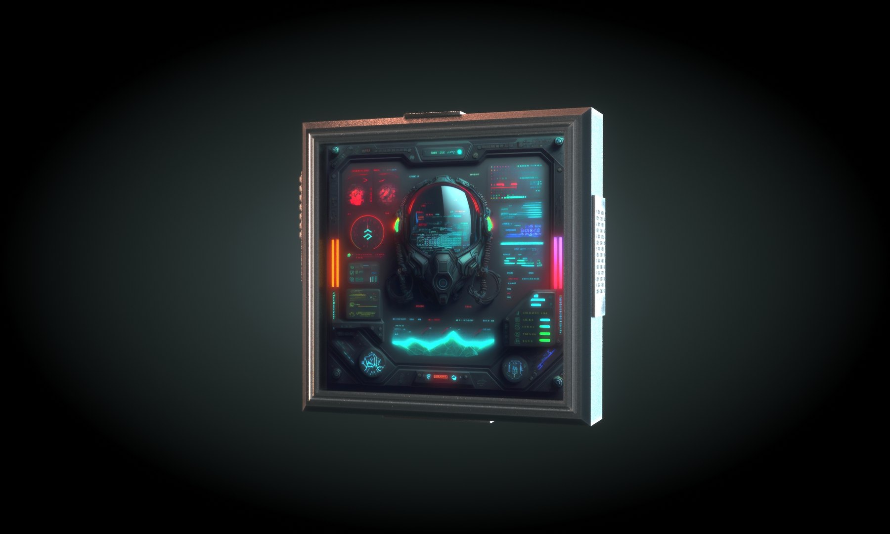 Sci Fi Cyberpunk Monitors 3D - TurboSquid 1999882