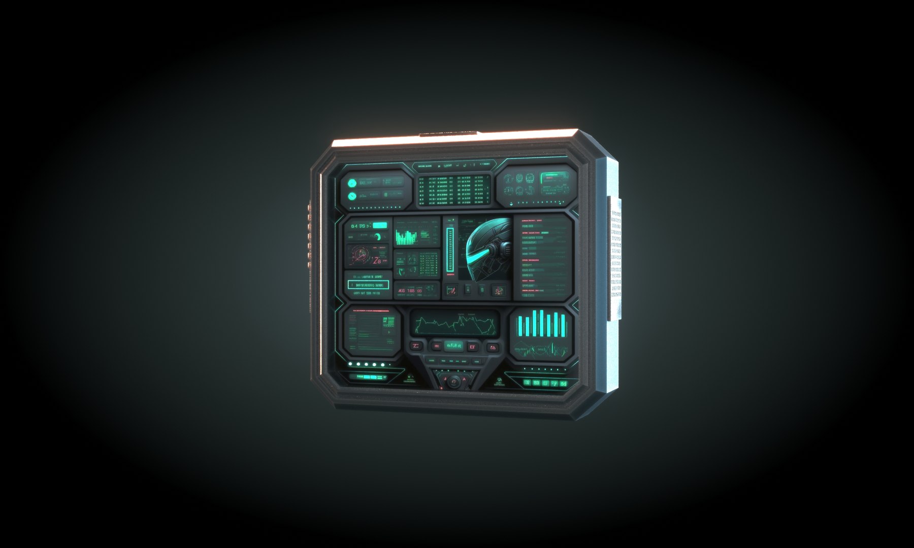 Sci Fi Cyberpunk Monitors 3D - TurboSquid 1999882