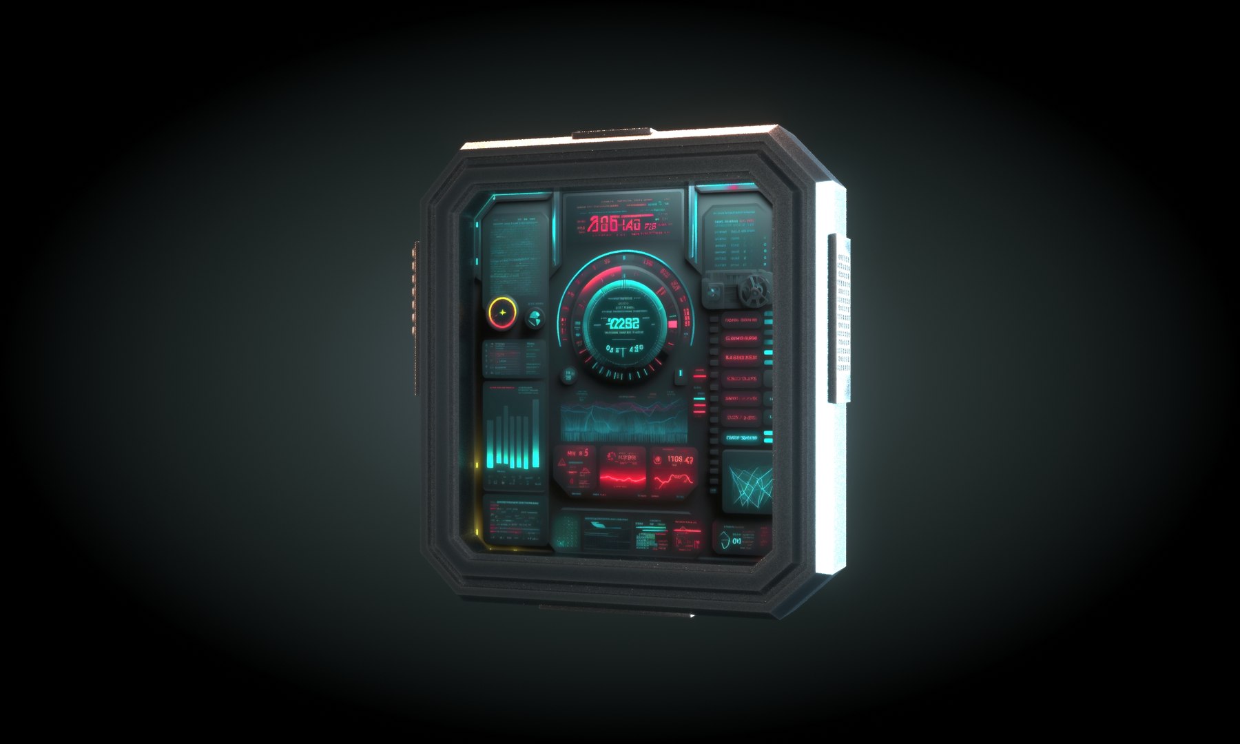 Sci Fi Cyberpunk Monitors 3D - TurboSquid 1999882