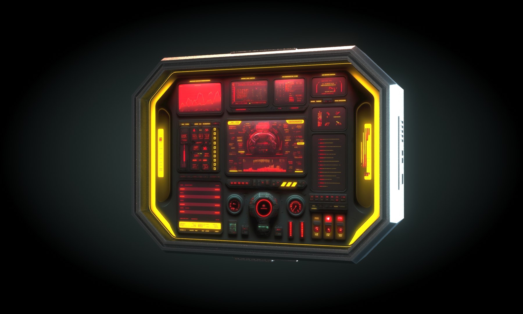 Sci Fi Cyberpunk Monitors 3D - TurboSquid 1999882