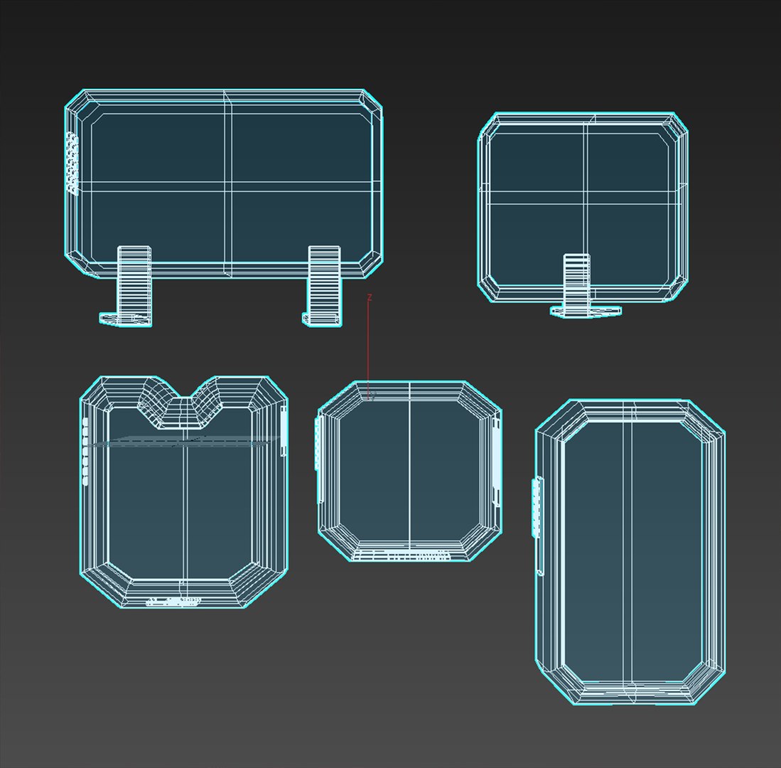 Sci Fi Cyberpunk Monitors 3D - TurboSquid 1999882