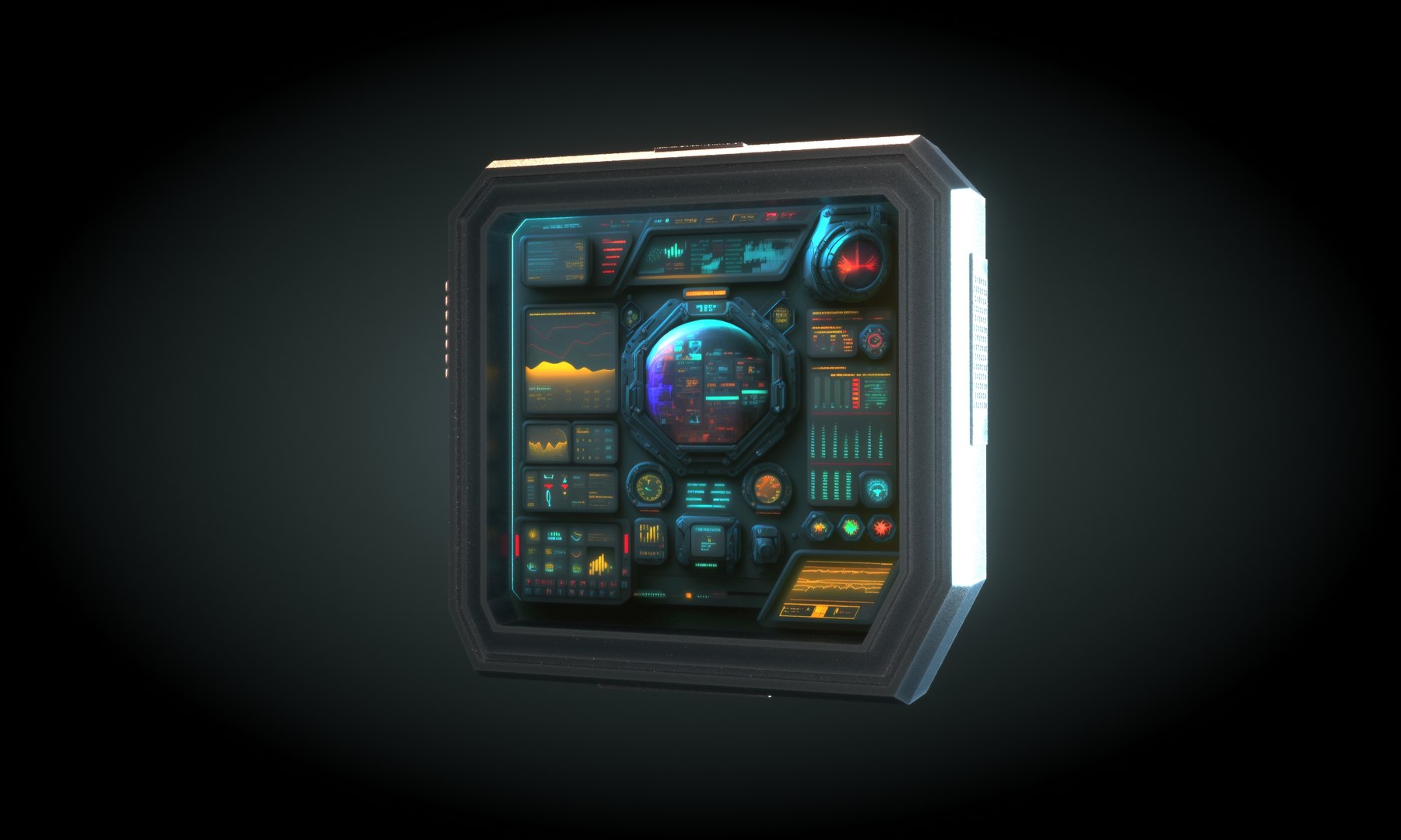 Sci Fi Cyberpunk Monitors 3D - TurboSquid 1999882