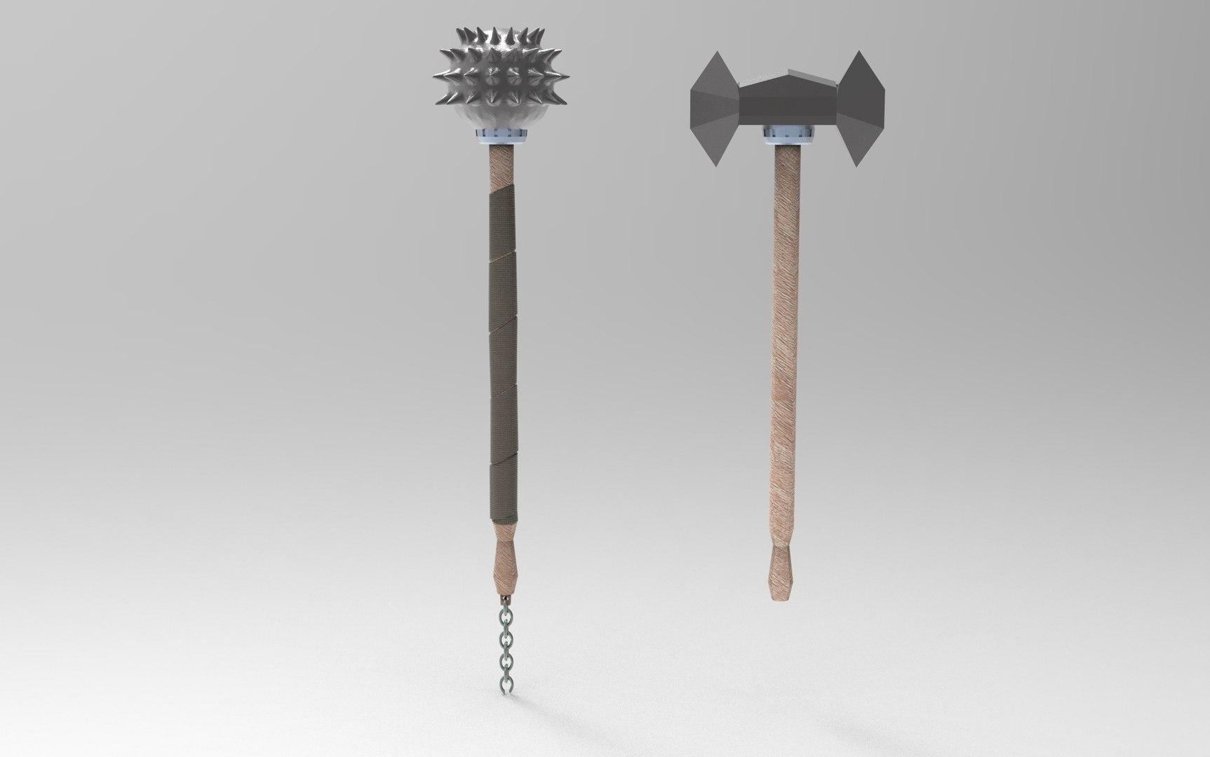 Mace With Torn Chain And Ax 3D Model - TurboSquid 1973371