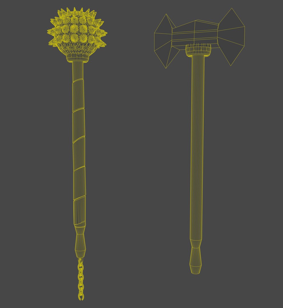 Mace With Torn Chain And Ax 3D Model - TurboSquid 1973371
