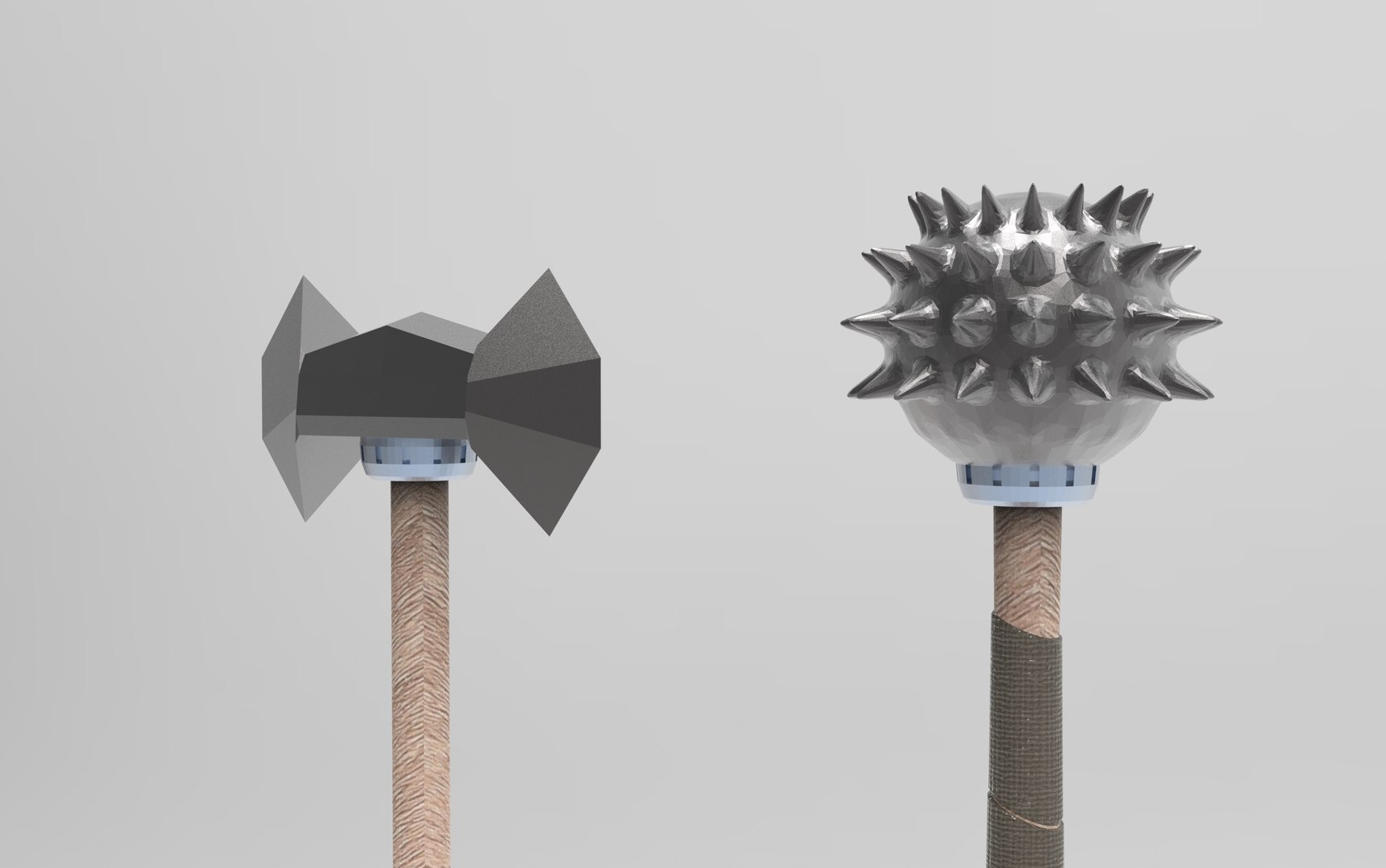 Mace With Torn Chain And Ax 3D Model - TurboSquid 1973371