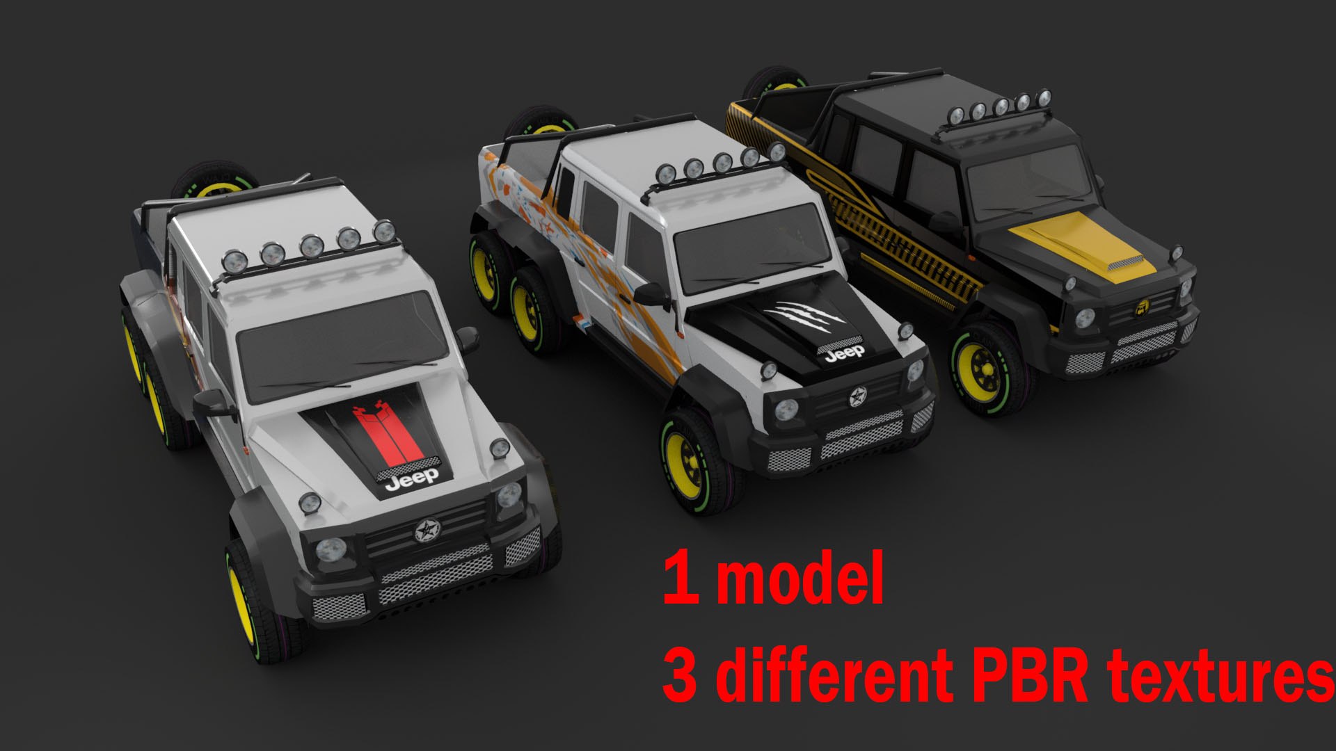 3D Jeep 6x6 model - TurboSquid 1969183