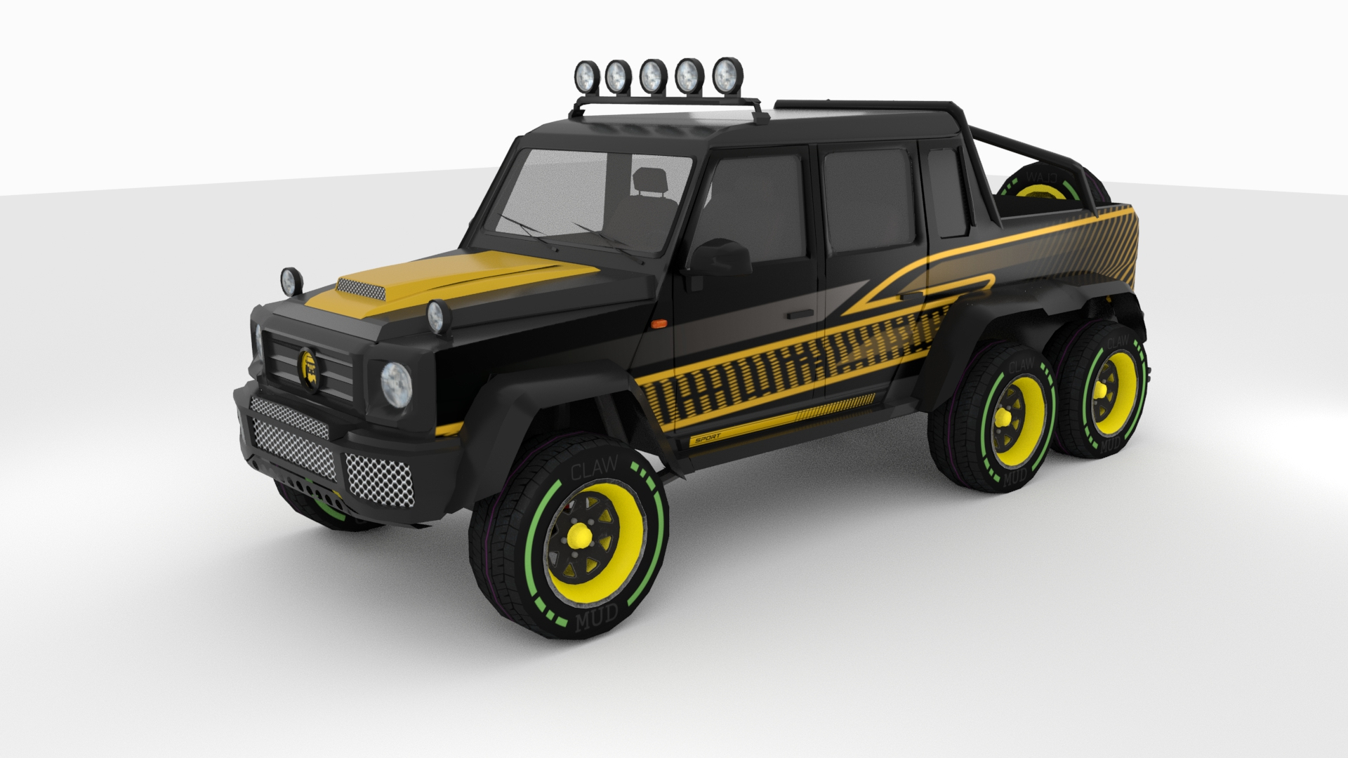 3D Jeep 6x6 model - TurboSquid 1969183