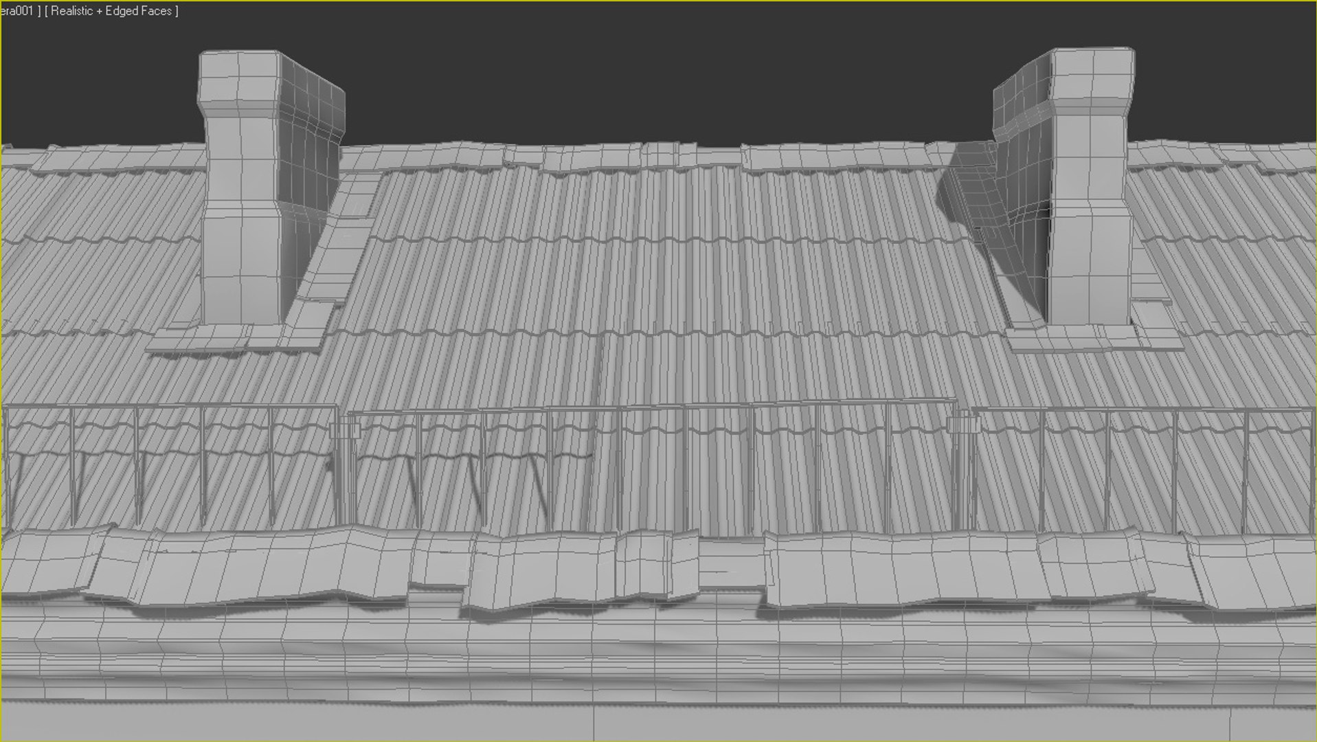 3d model old roof
