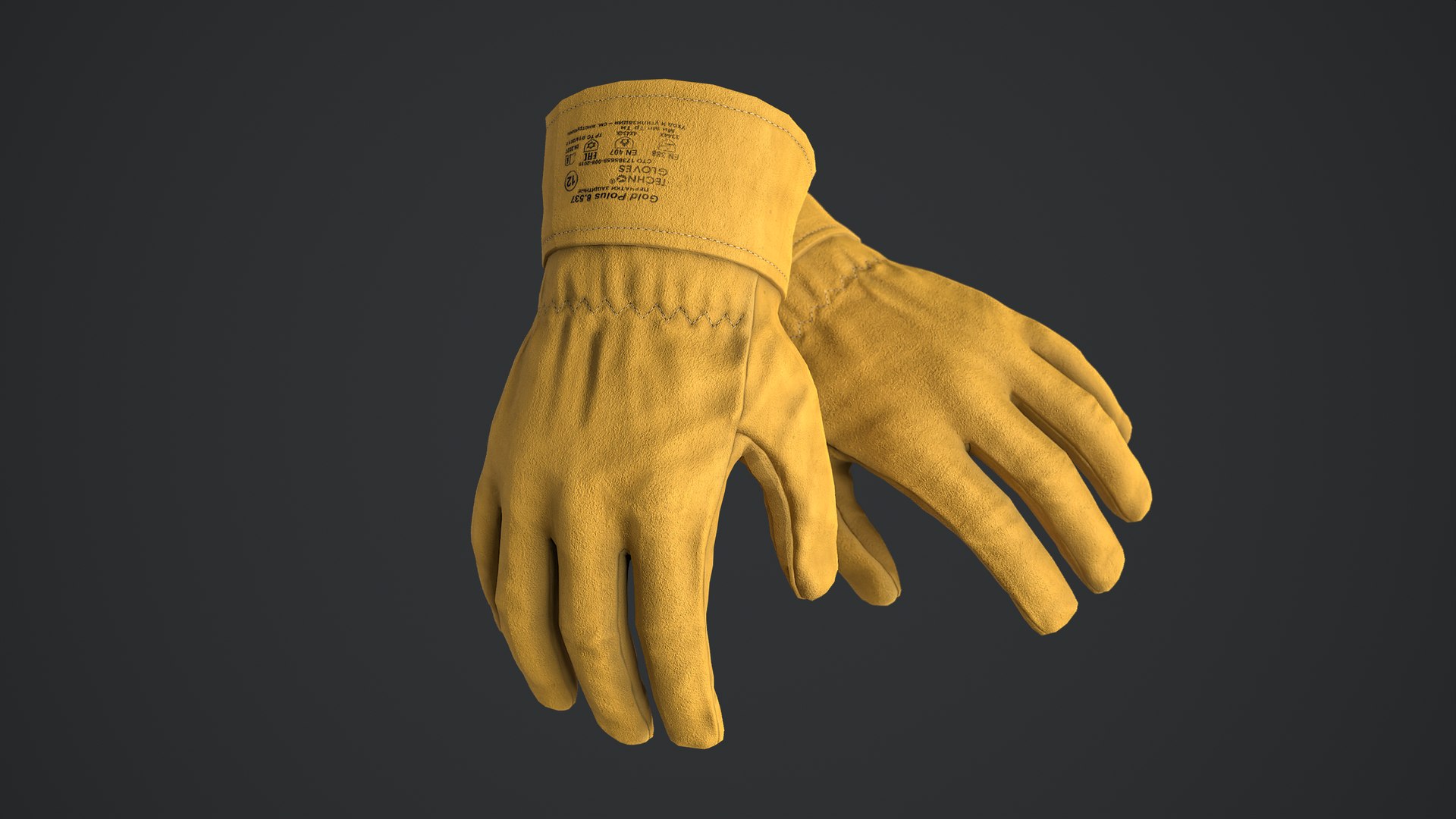3D Model Welding Gloves - TurboSquid 2258139