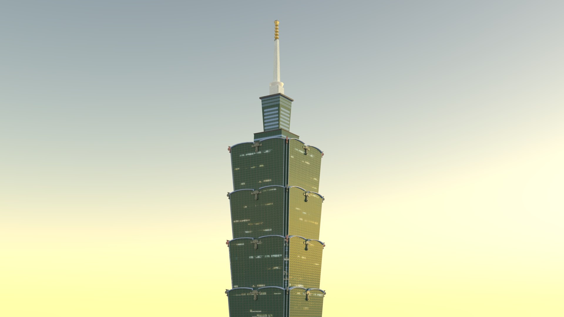 Taipei 101 Tower 3D Model - TurboSquid 2245918