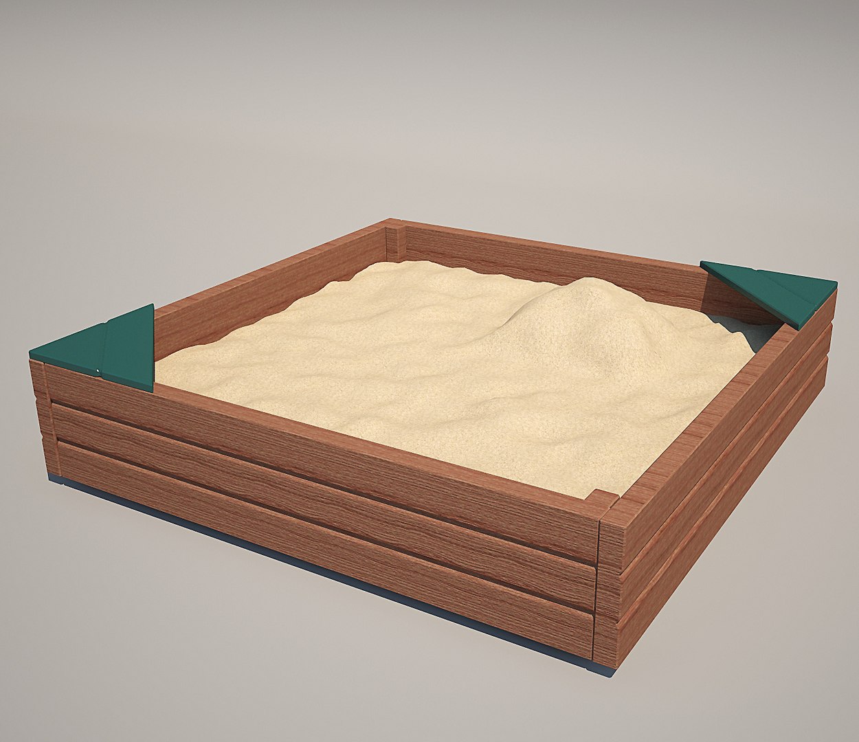 sandbox wood 3d model