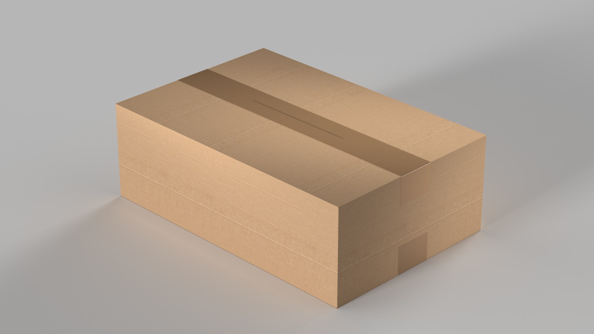 Closed Cardboard Box 3D Model 3D Model 3D Model - TurboSquid 1969371