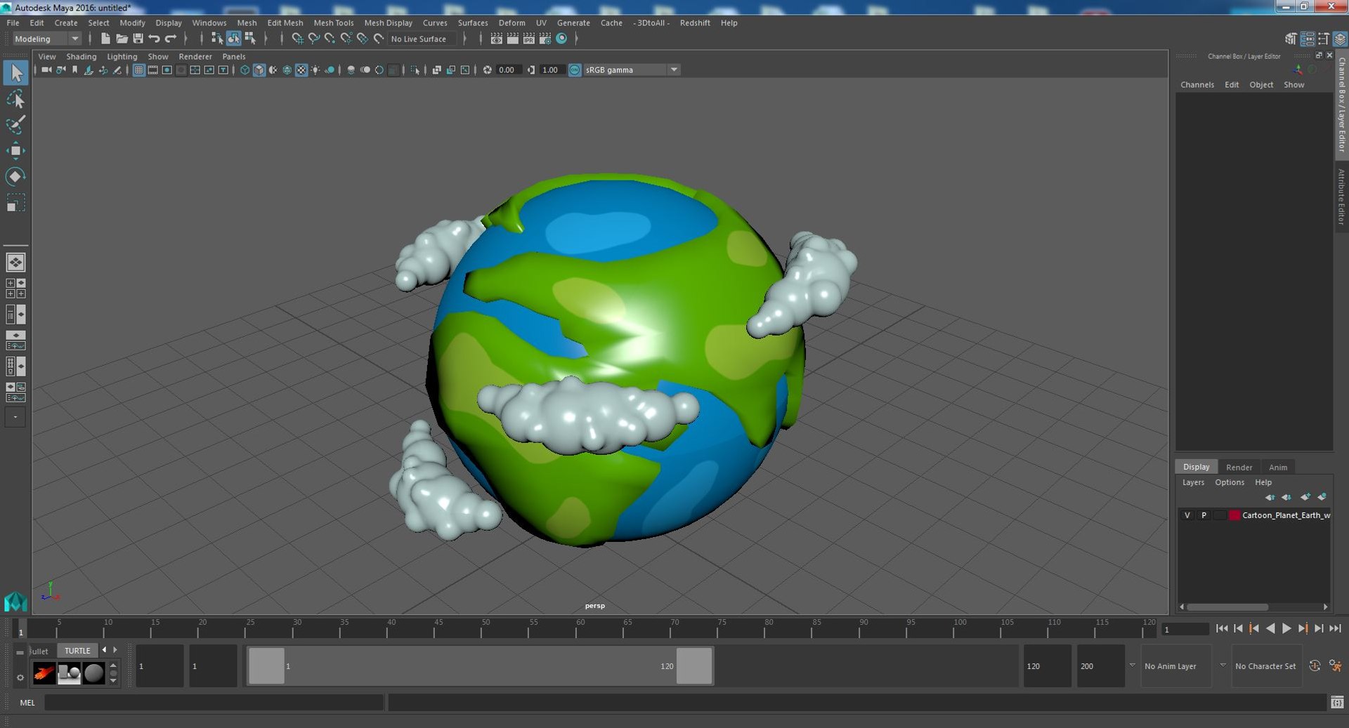 Cartoon Planet Earth with Clouds 3D model - TurboSquid 1865726