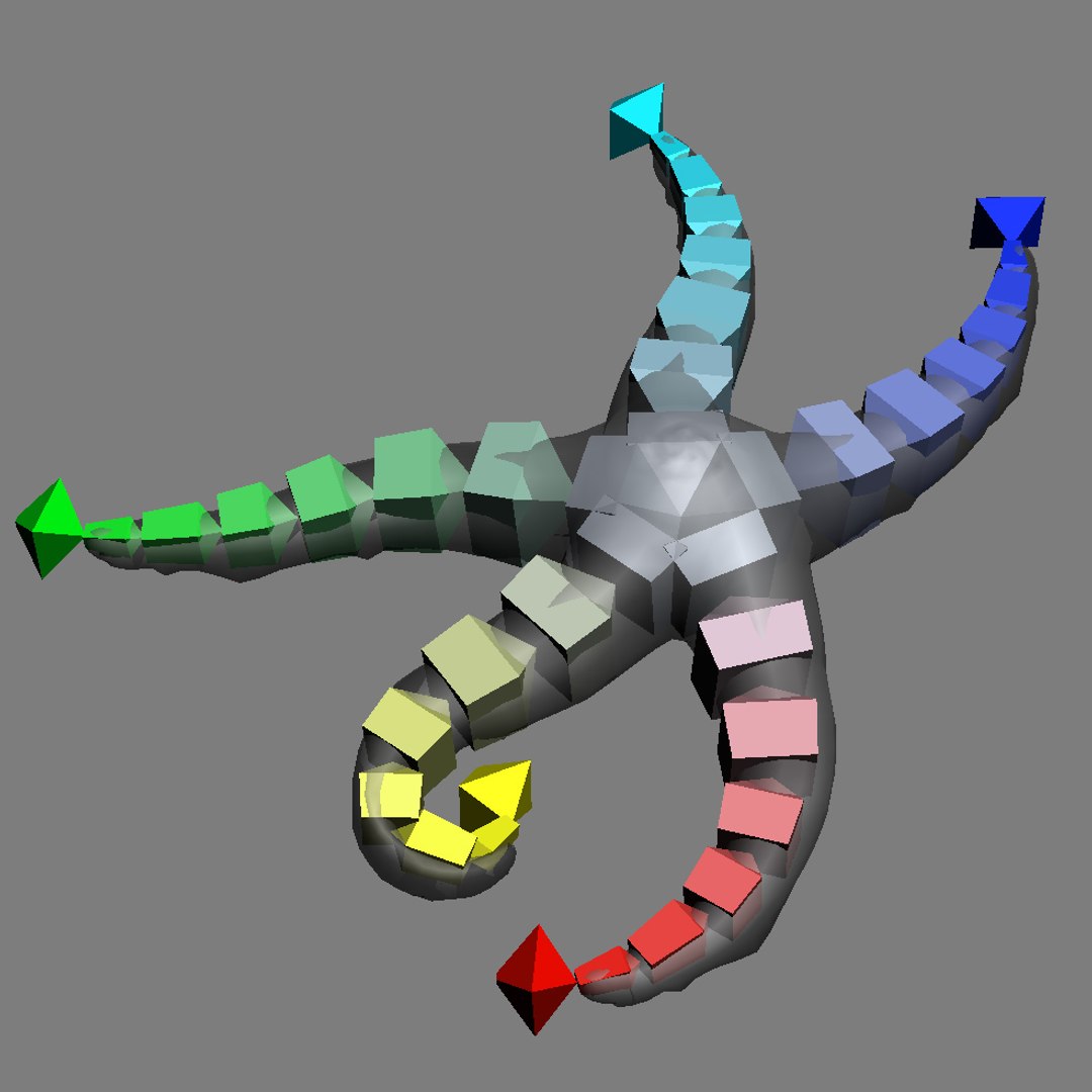 3d Model Starfish Rigged Star