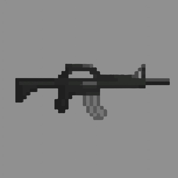 pixelart gun 3D 모델 - TurboSquid 1984910