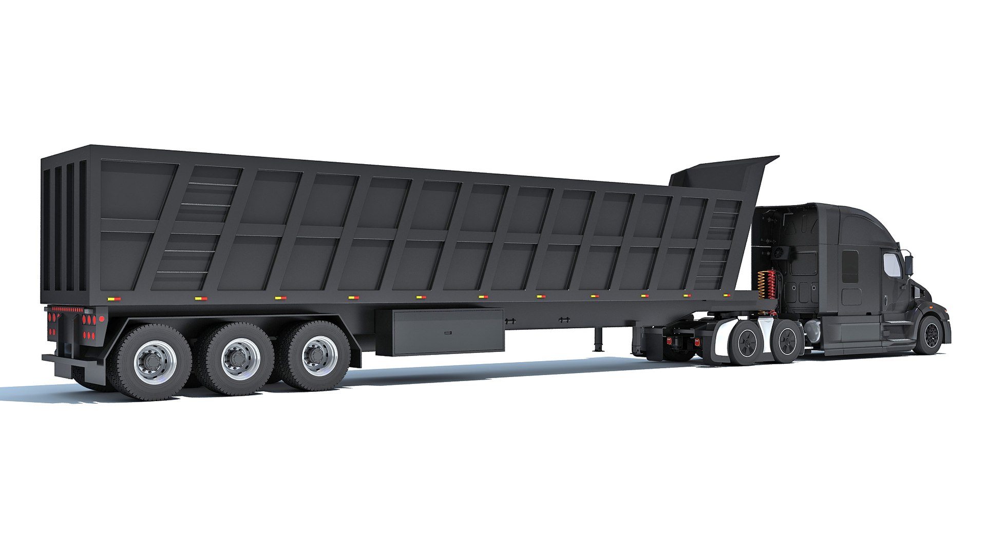3D Truck With Tipper Trailer - TurboSquid 2163363