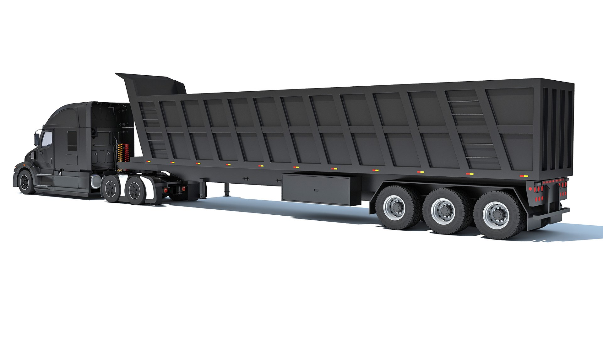 3D Truck With Tipper Trailer - TurboSquid 2163363