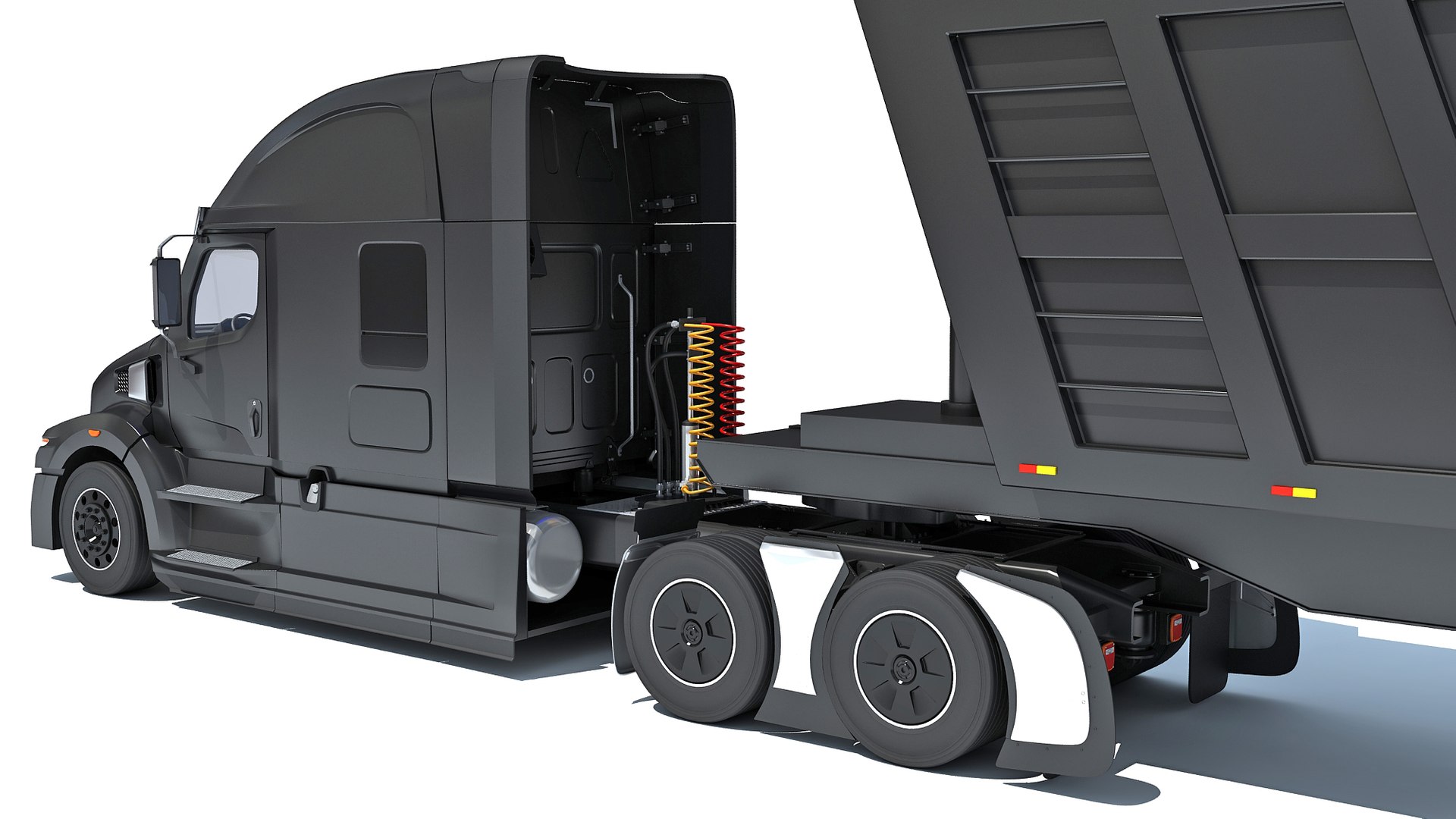 3D Truck With Tipper Trailer - TurboSquid 2163363