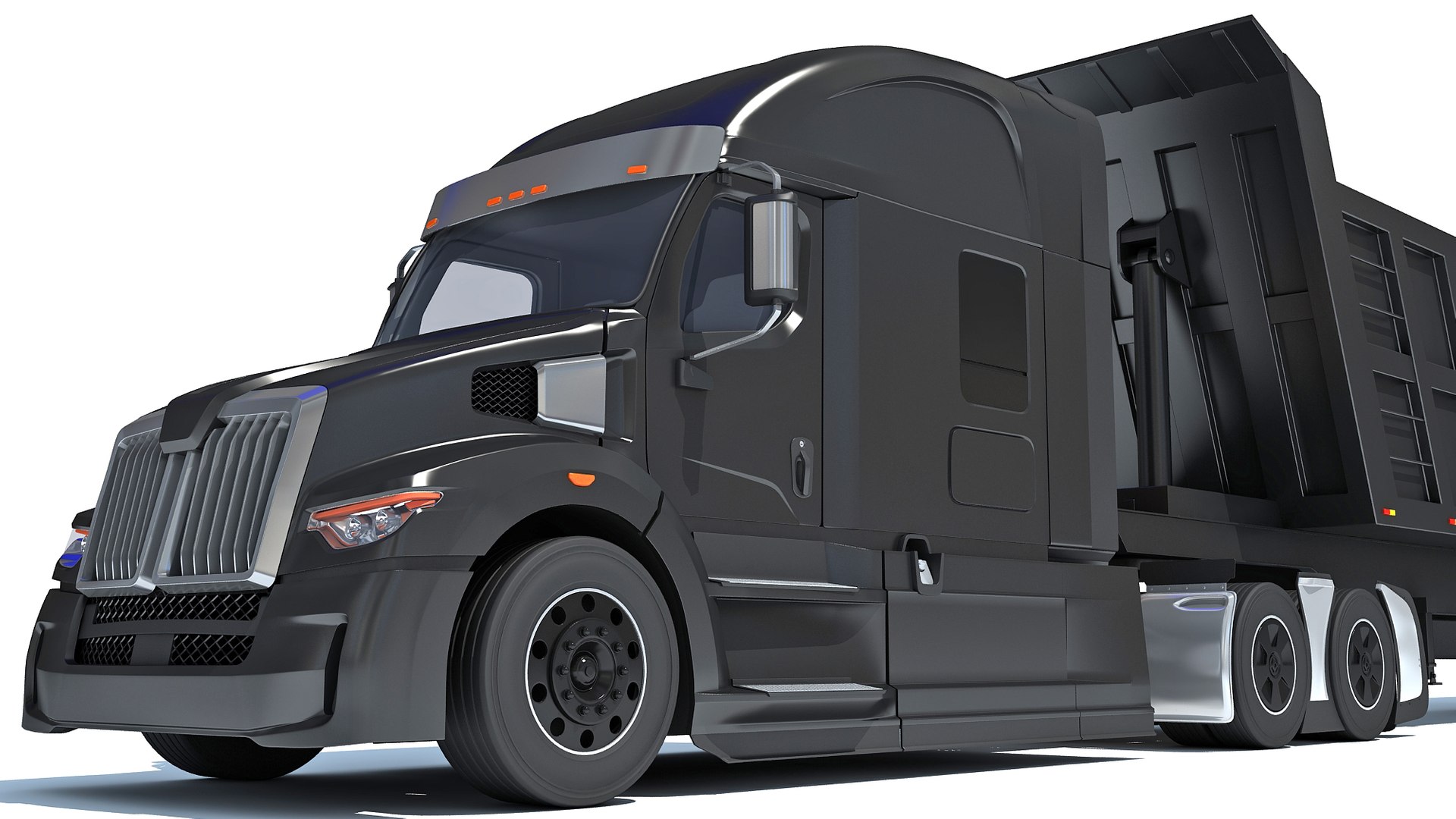 3D Truck With Tipper Trailer - TurboSquid 2163363