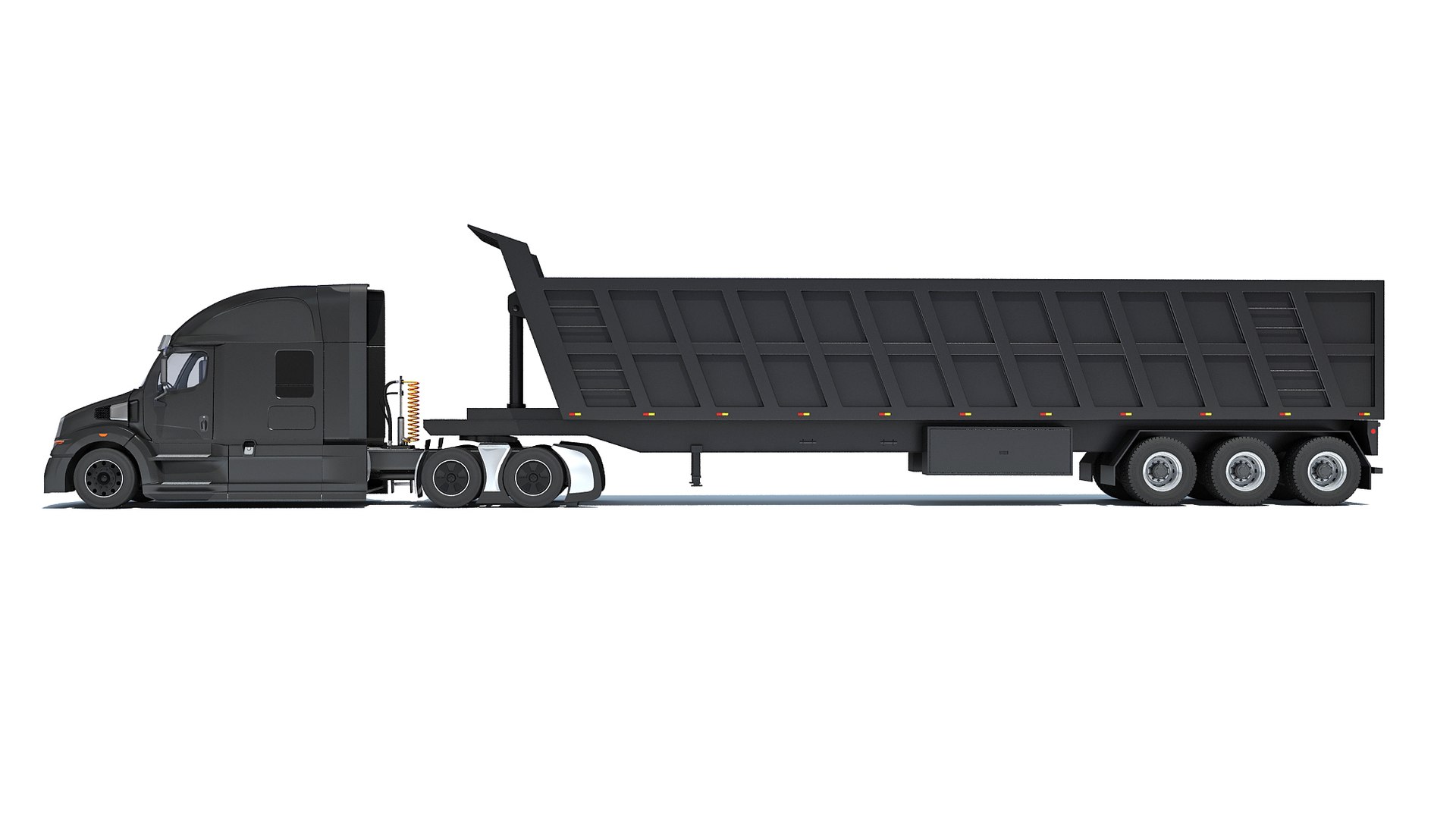 3D Truck with Tipper Trailer - TurboSquid 2163363