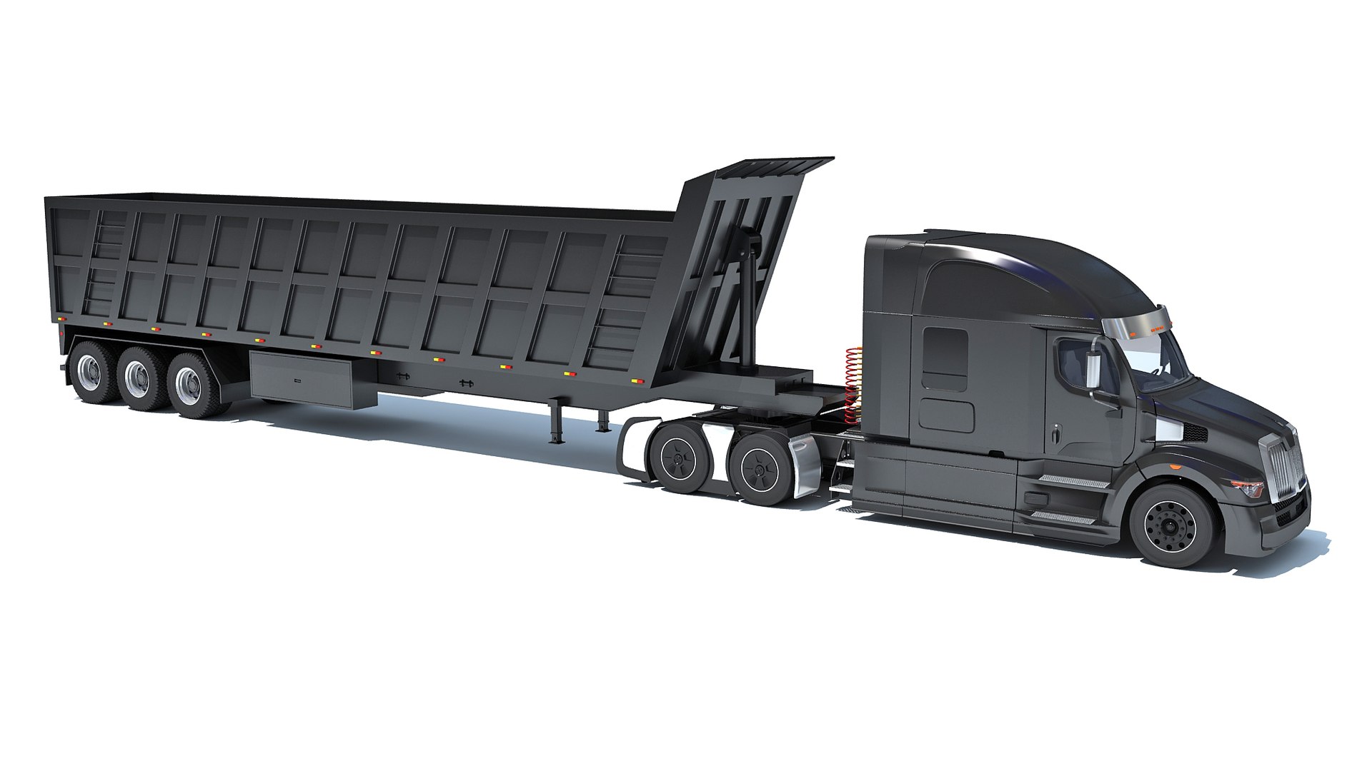 3D Truck With Tipper Trailer - TurboSquid 2163363