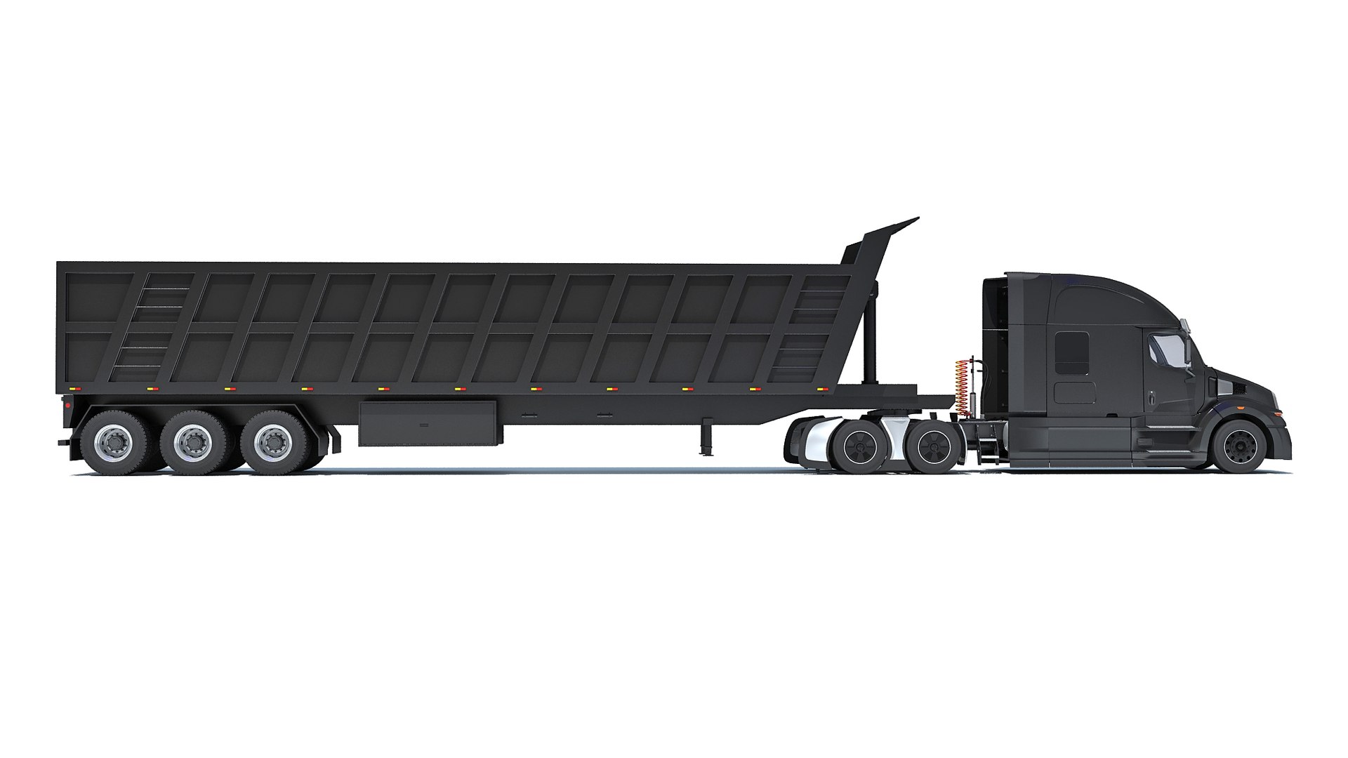 3D Truck With Tipper Trailer - TurboSquid 2163363