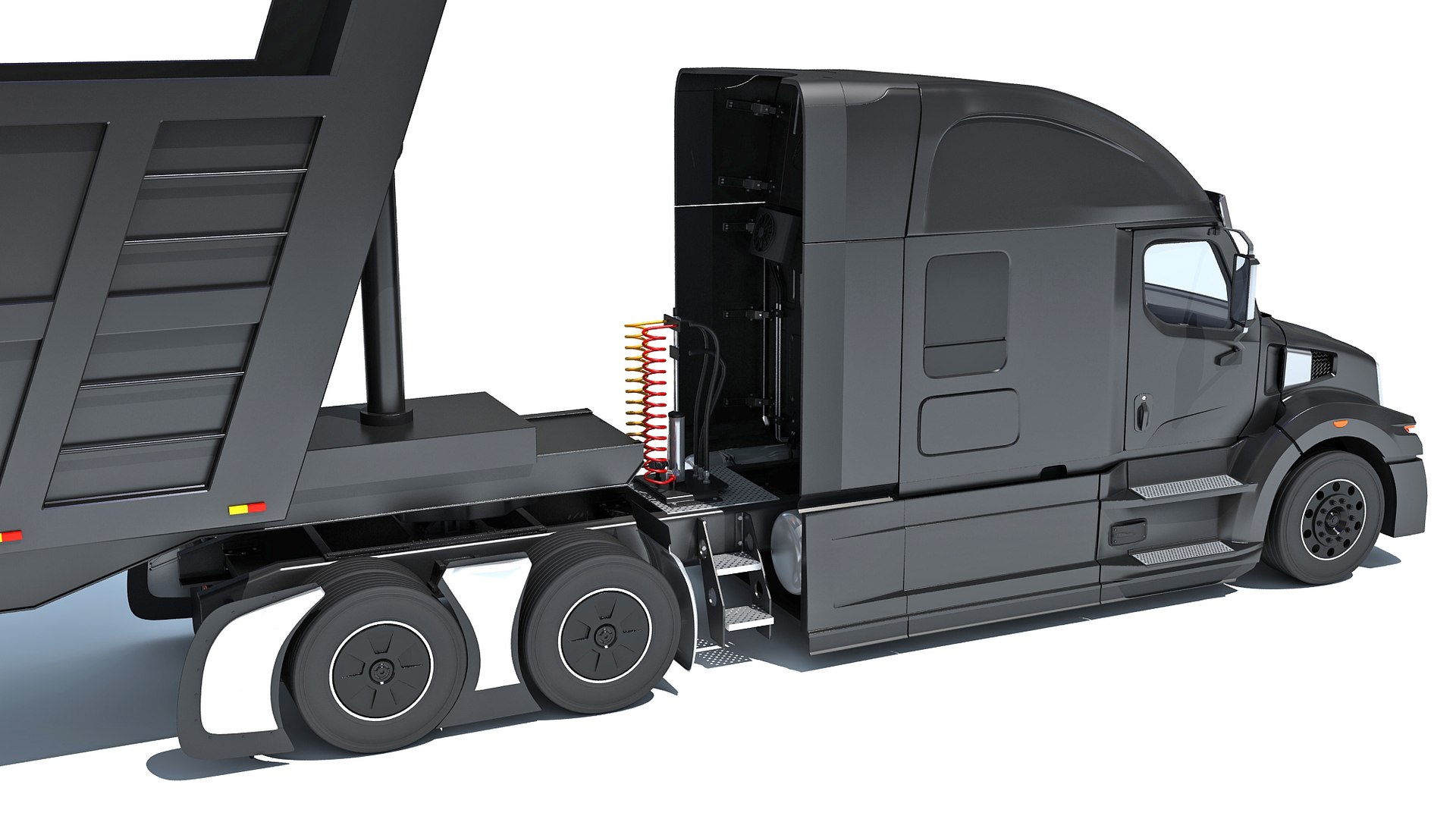 3D Truck With Tipper Trailer - TurboSquid 2163363