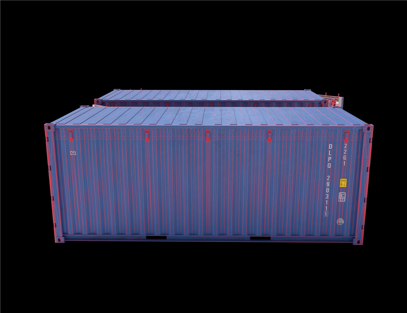 20ft Cargo Container Blue 3D Model - TurboSquid 2205954