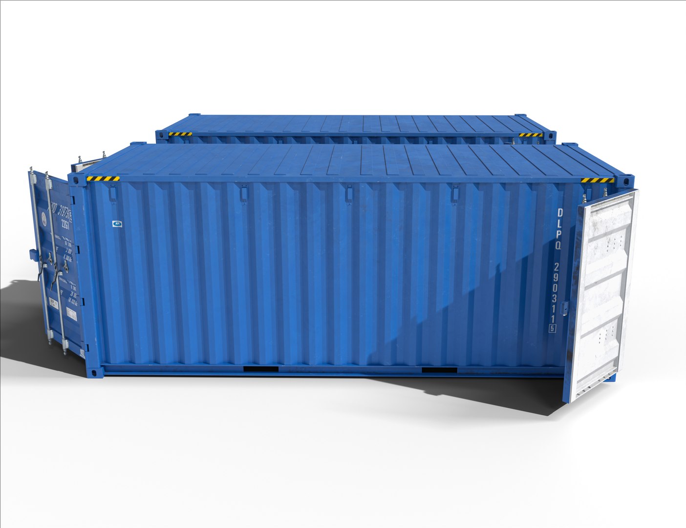 20ft Cargo Container Blue 3D Model - TurboSquid 2205954
