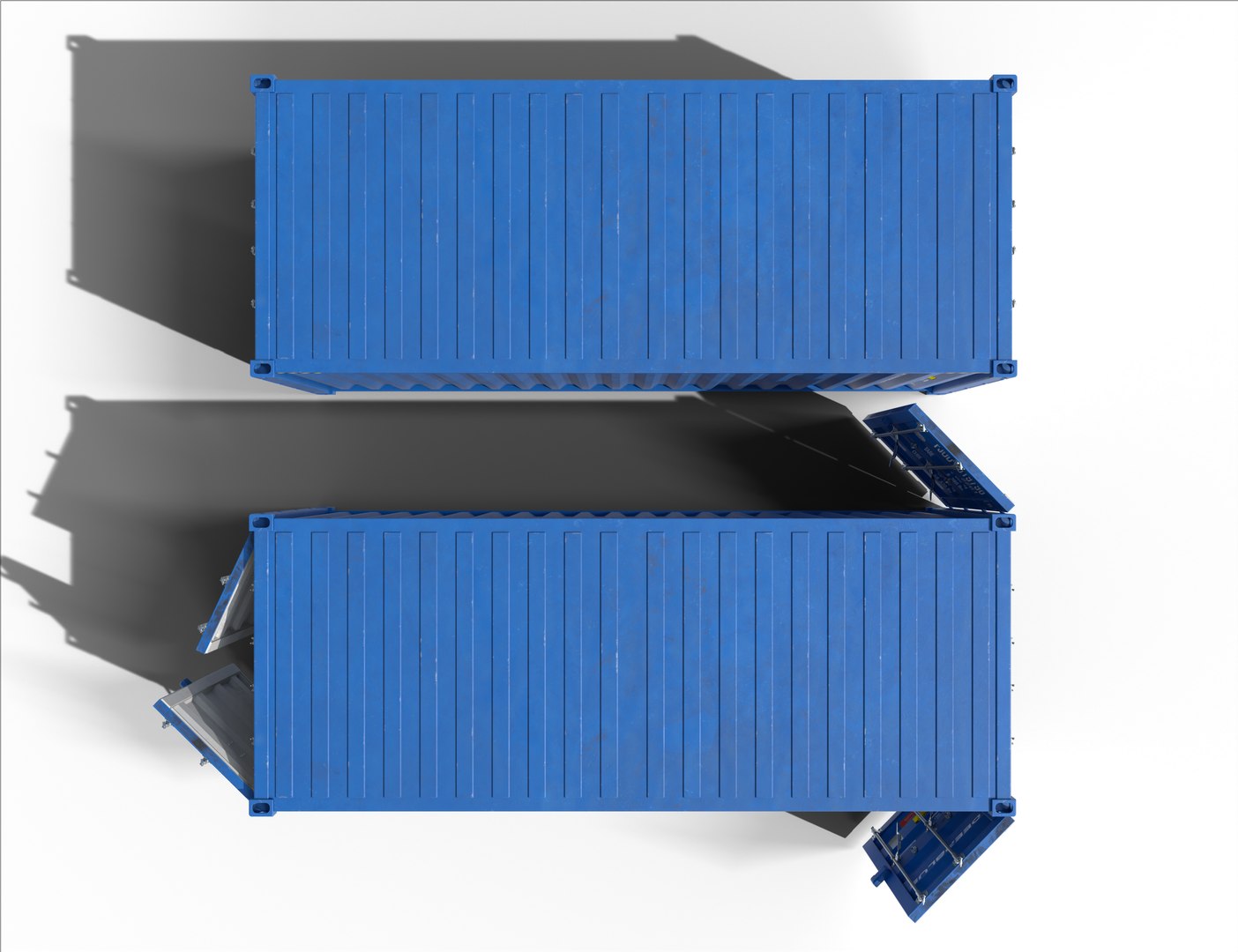 20ft Cargo Container Blue 3D Model - TurboSquid 2205954