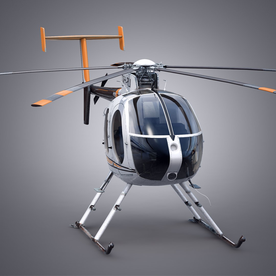 Md Private Helicopter 3d Model